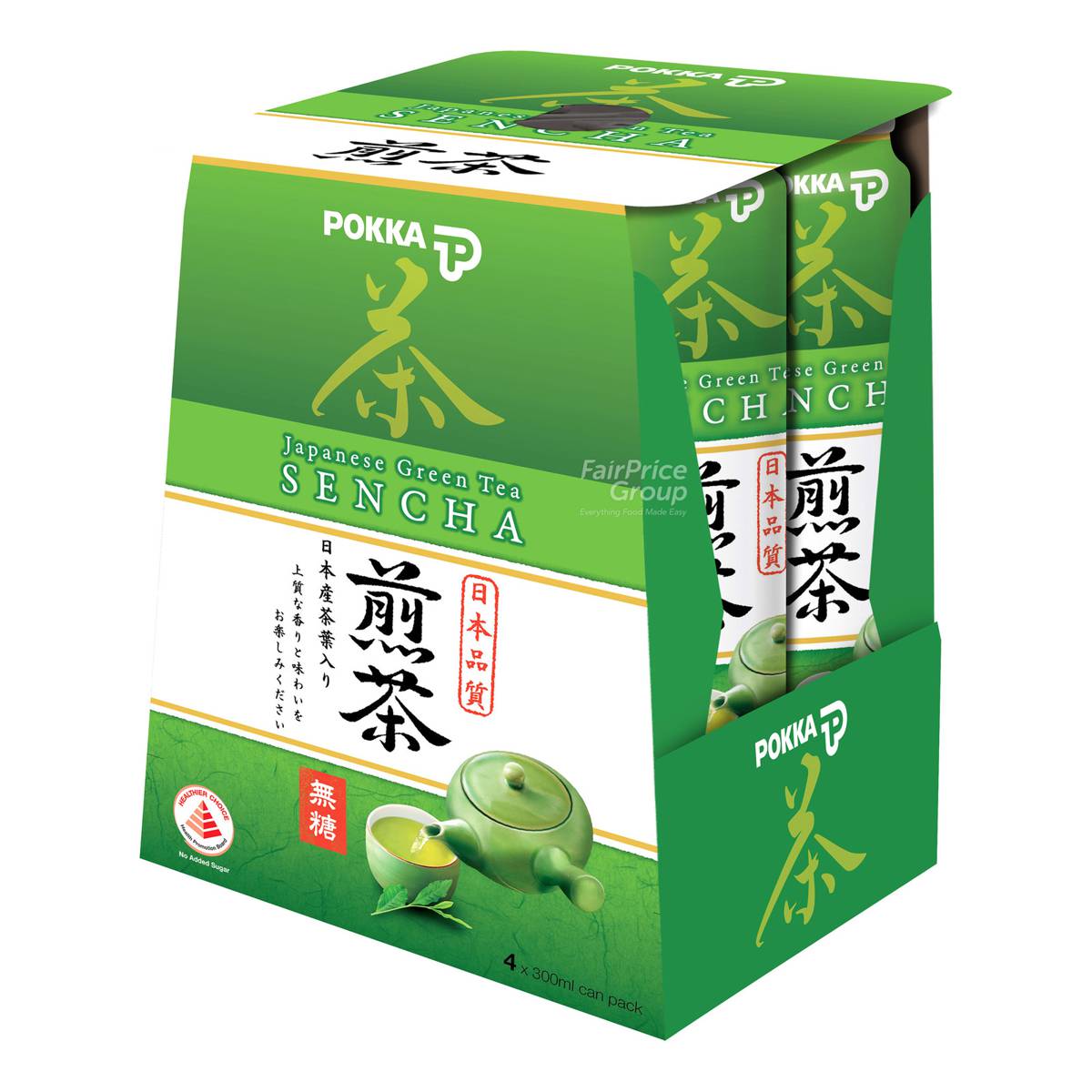 Pokka Can Sencha Japanese Green Tea Can - No Sugar | NTUC FairPrice
