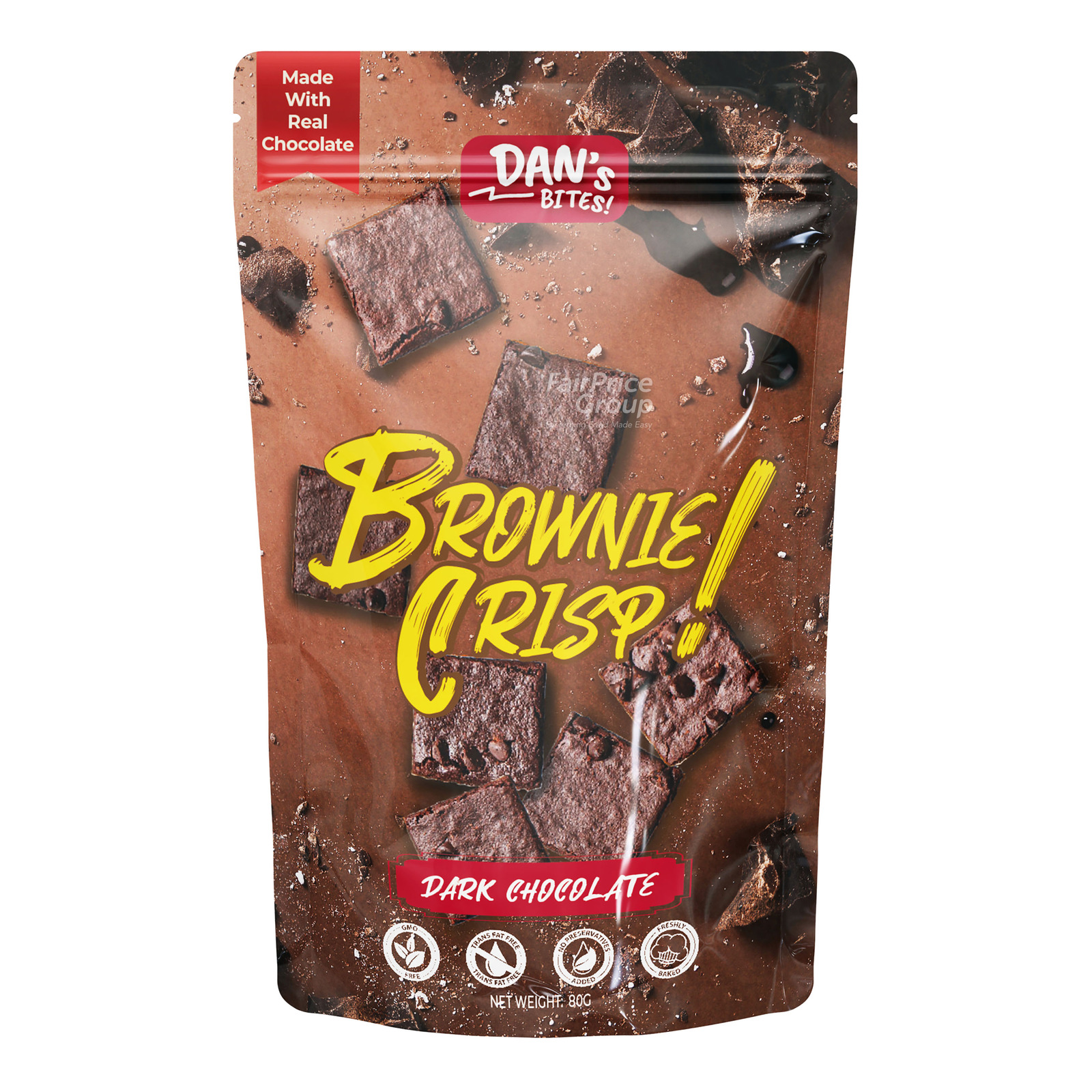 Dan's Bites Brownie Crisp - Dark Chocolate | NTUC FairPrice