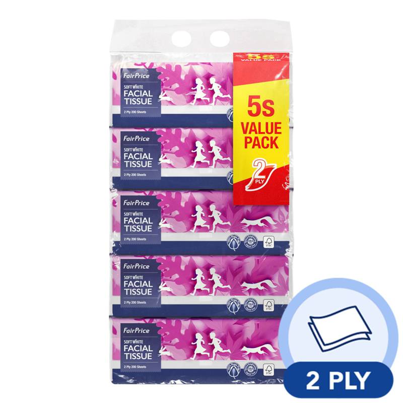 FairPrice Facial Tissues - Soft Pack (2ply) | NTUC FairPrice