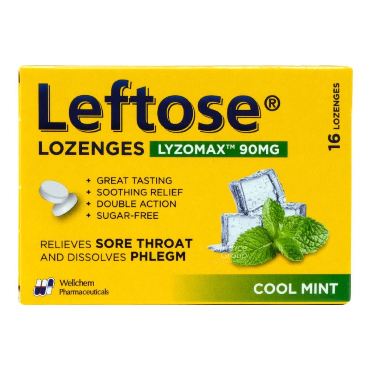 Leftose Lozenges Lyzomax 90mg - Cool Mint | NTUC FairPrice