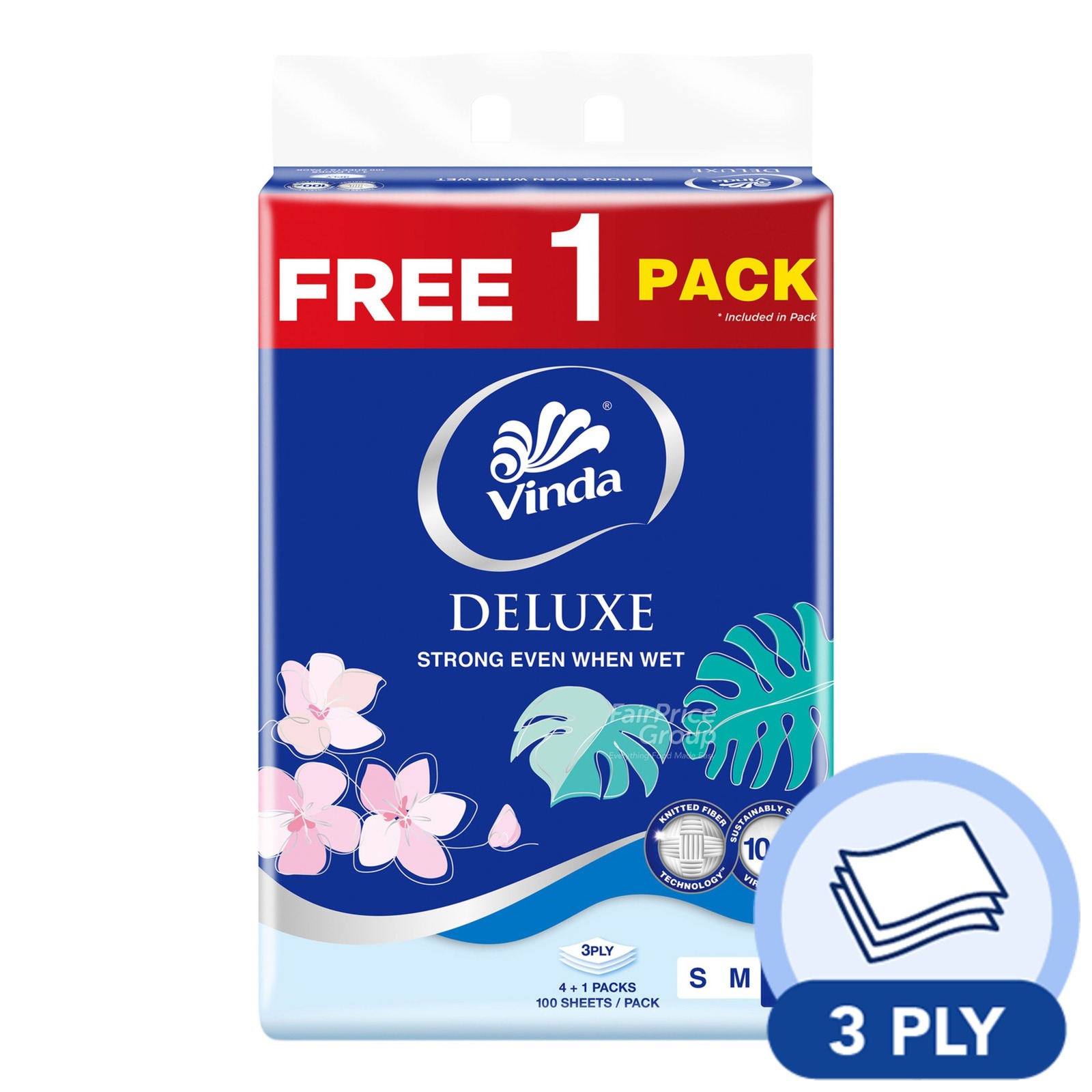Vinda Deluxe 3 Ply Softpack Tissue | NTUC FairPrice