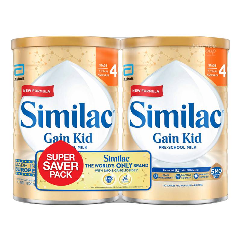Abbott Similac Gain Kid 5MO Pre-School Milk - Stage 4 | NTUC FairPrice