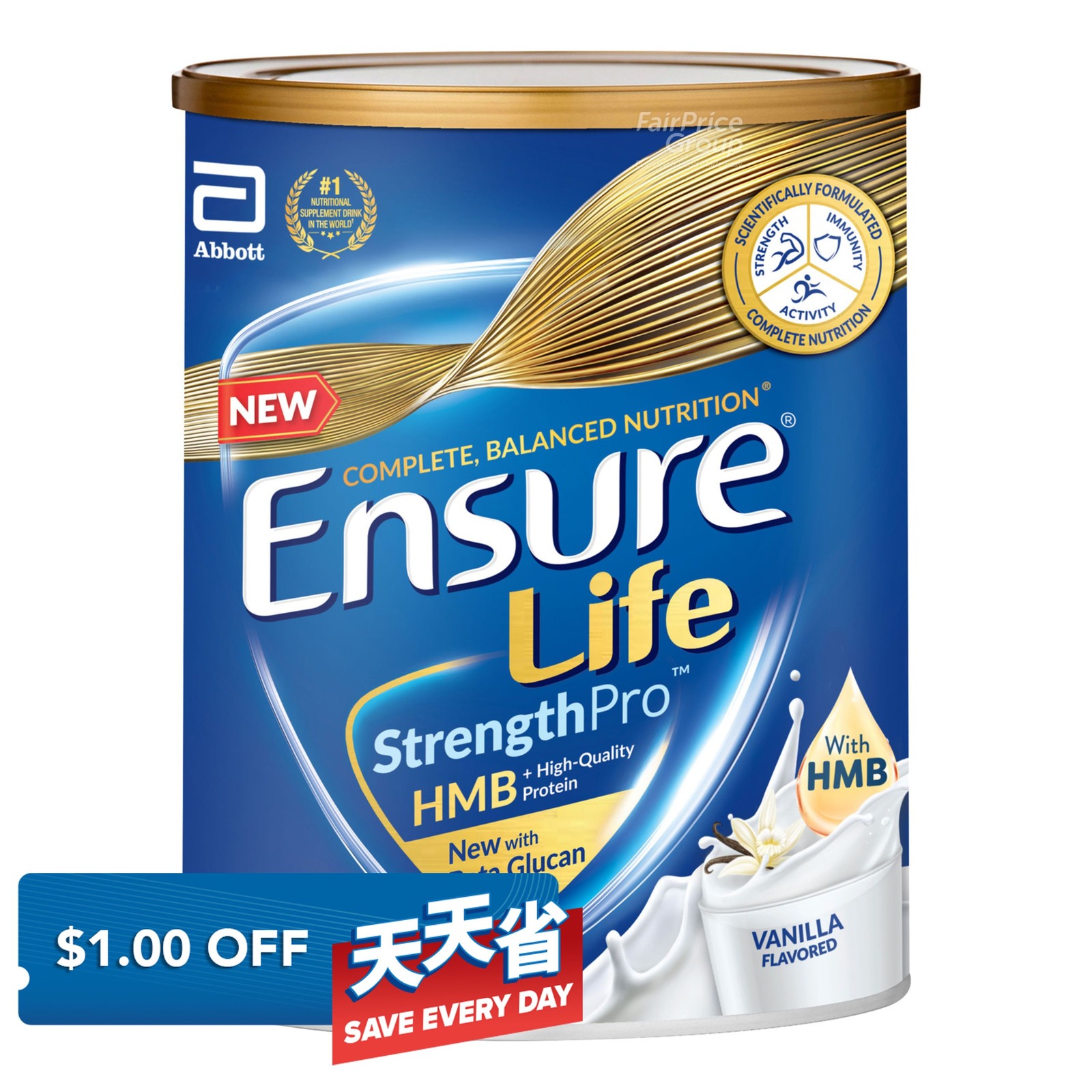 Abbott Ensure Life Strength Pro Milk Powder - Vanilla | NTUC FairPrice