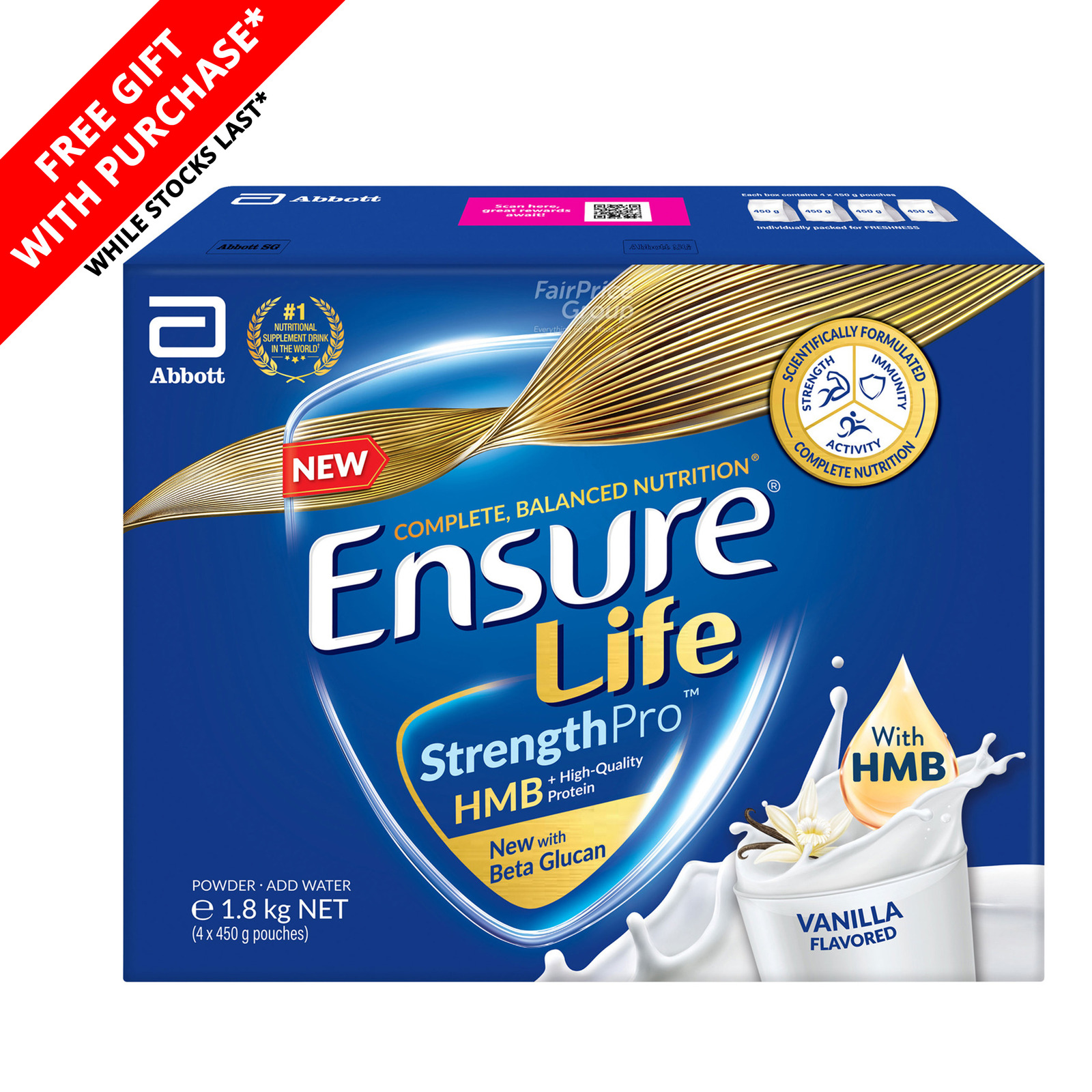 Abbott Ensure Life Strength Pro Milk Powder - Vanilla | NTUC FairPrice