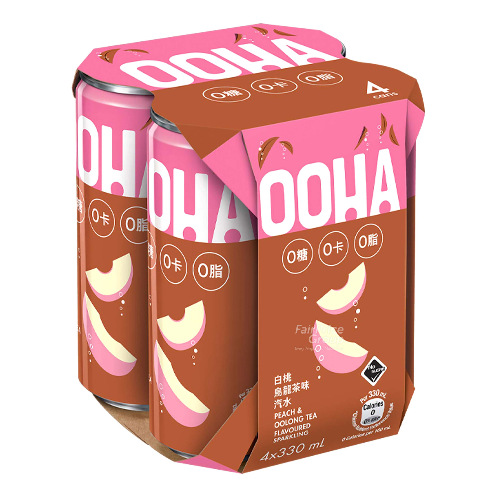 Ooha Sparkling Drink - Peach Oolong | NTUC FairPrice