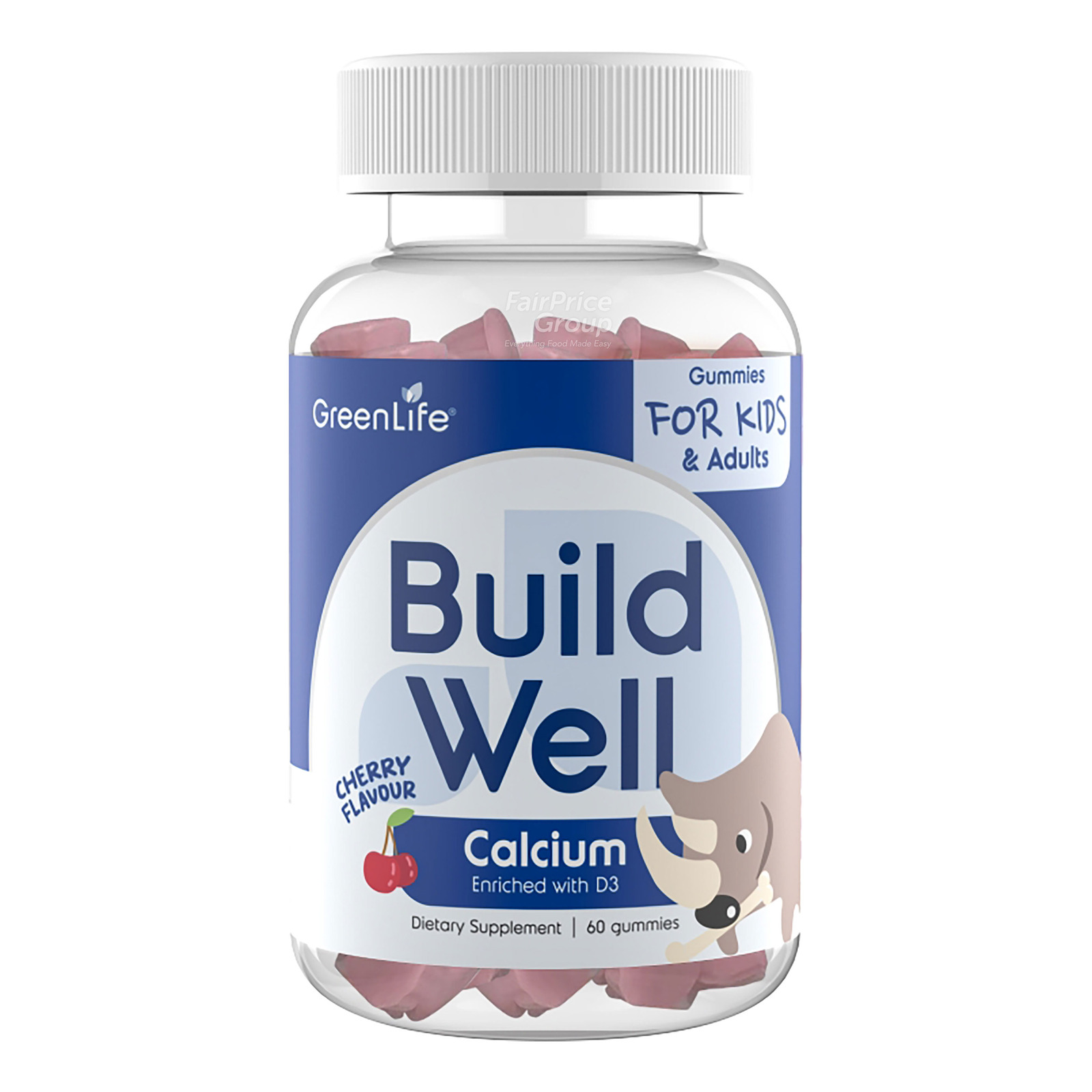 Greenlife Build Well Calcium Gummies - Cherry | NTUC FairPrice