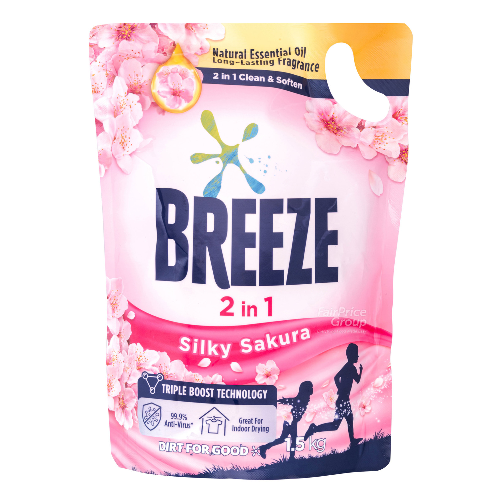 Breeze Liquid Detergent Refill - Silky Sakura | NTUC FairPrice
