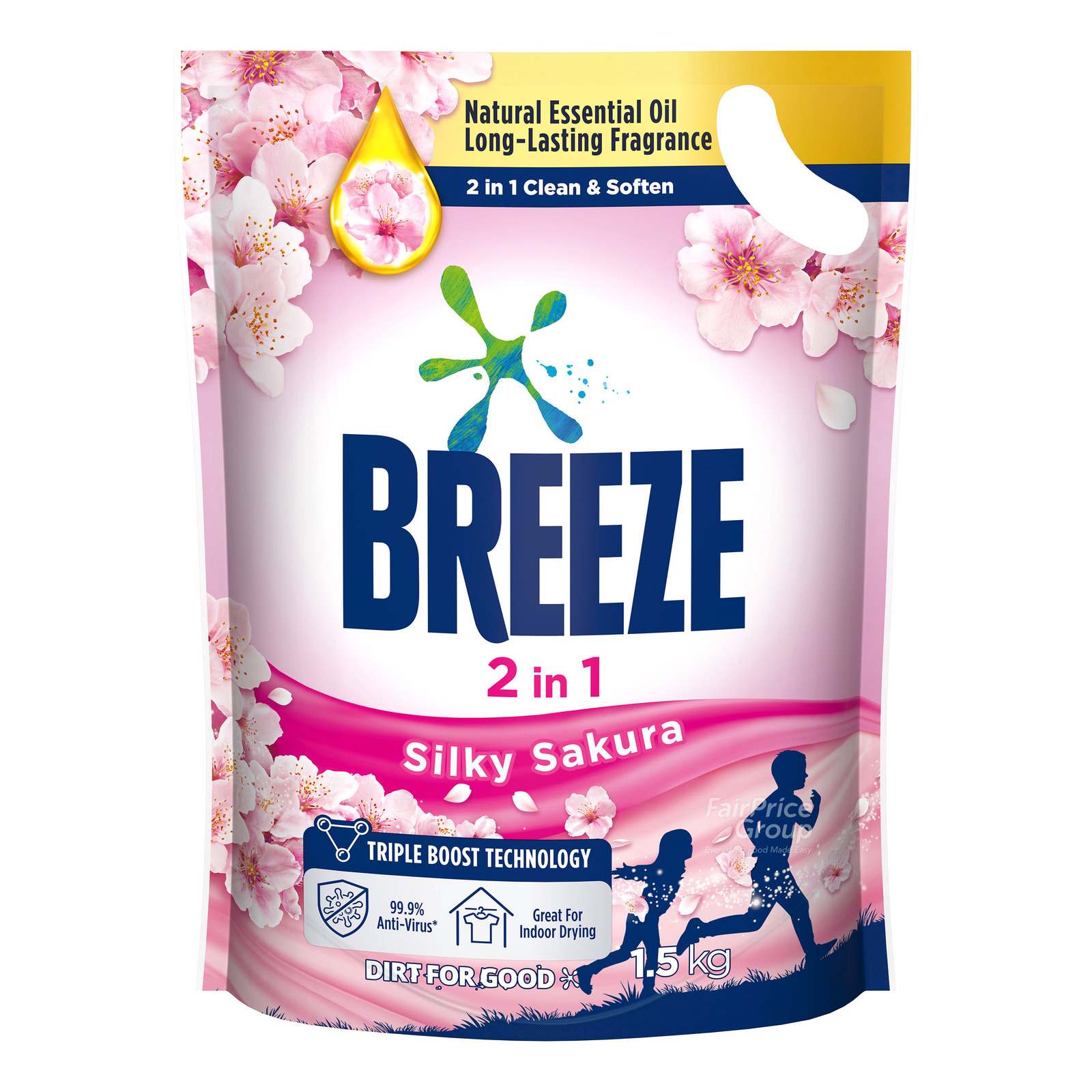 Breeze Liquid Detergent Refill - Silky Sakura | NTUC FairPrice