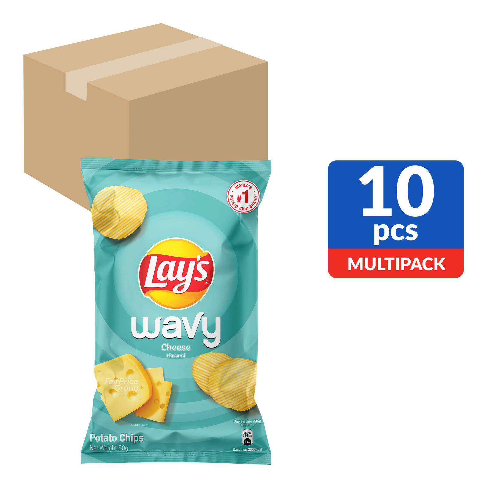 Lay's Potato Chips - Wavy Cheese | NTUC FairPrice