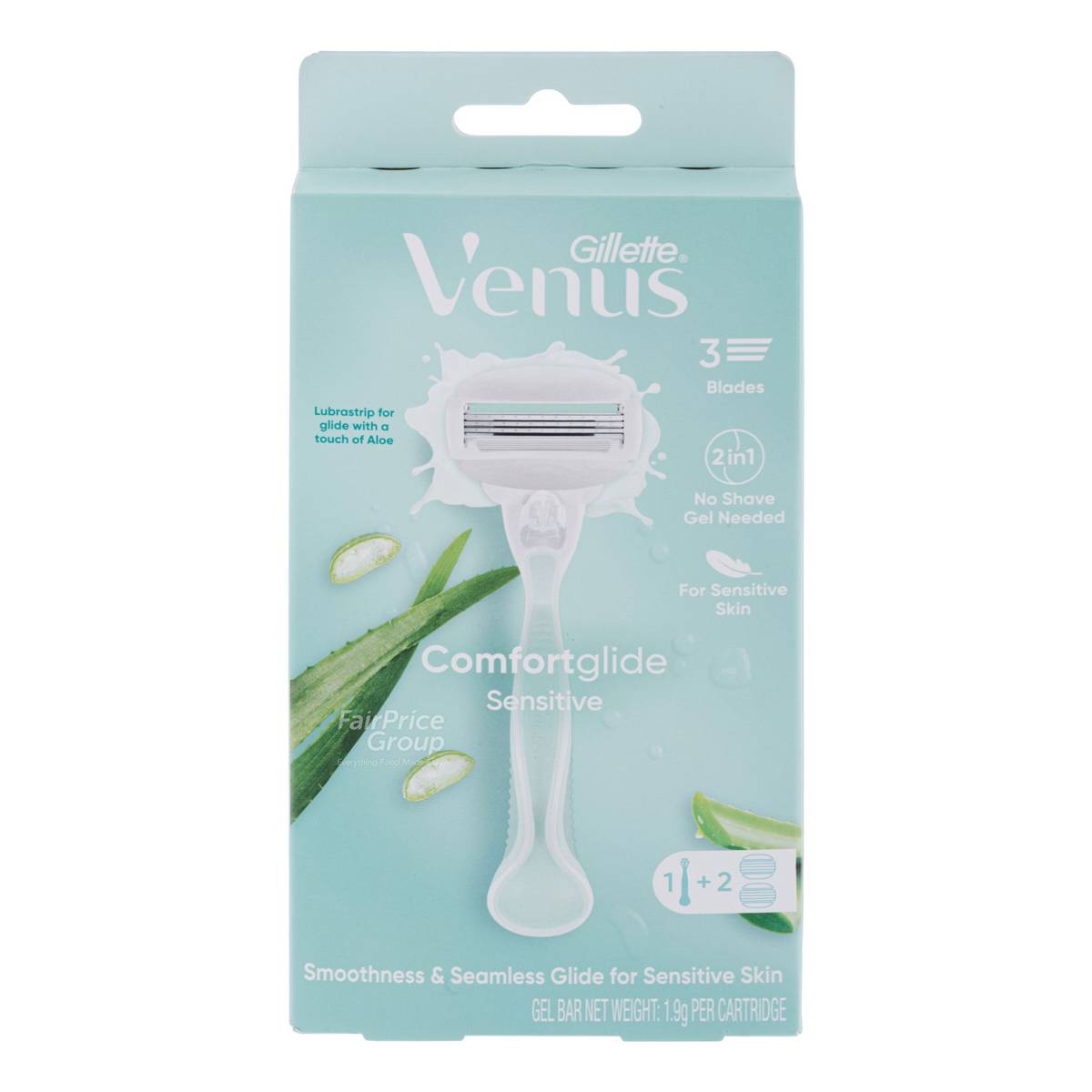 Gillette Venus Razor with Refill - Comfort Glide Sensitive | NTUC FairPrice