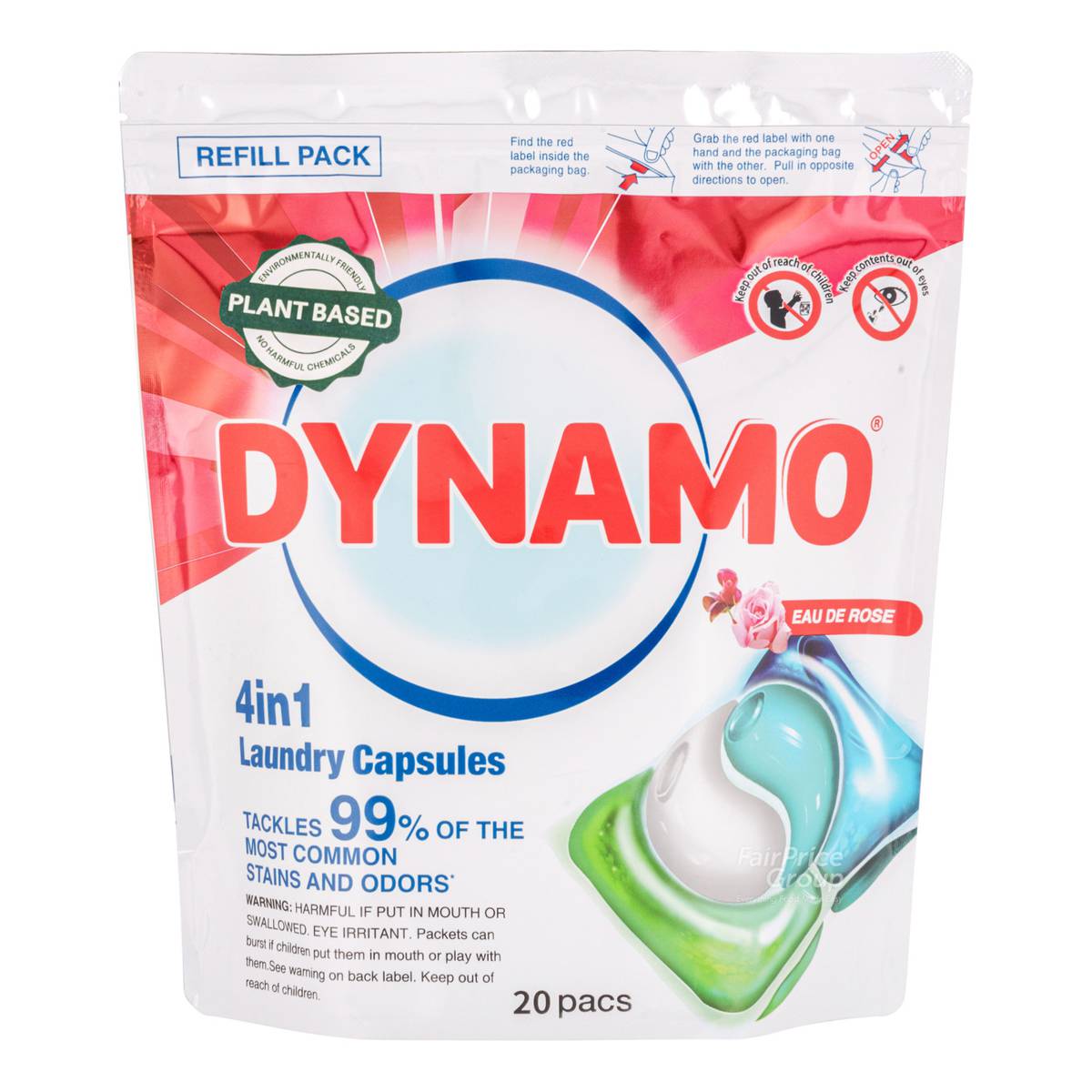 Dynamo 4in1 Laundry Capsules Refill - Eau De Rose | NTUC FairPrice