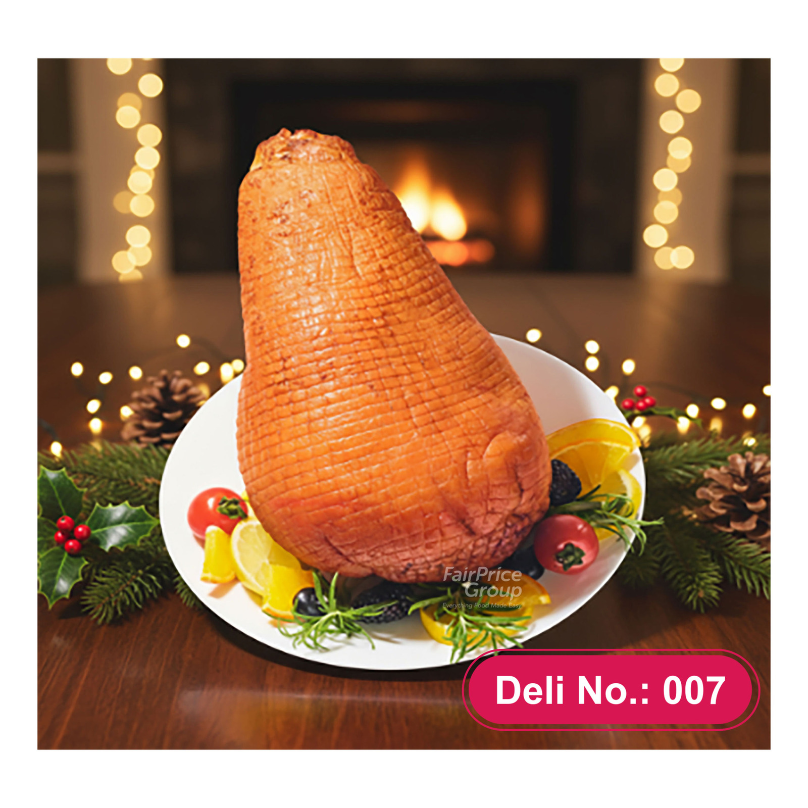 (Pre-Order) Delicato Virginia Semi Bone-in Ham | NTUC FairPrice