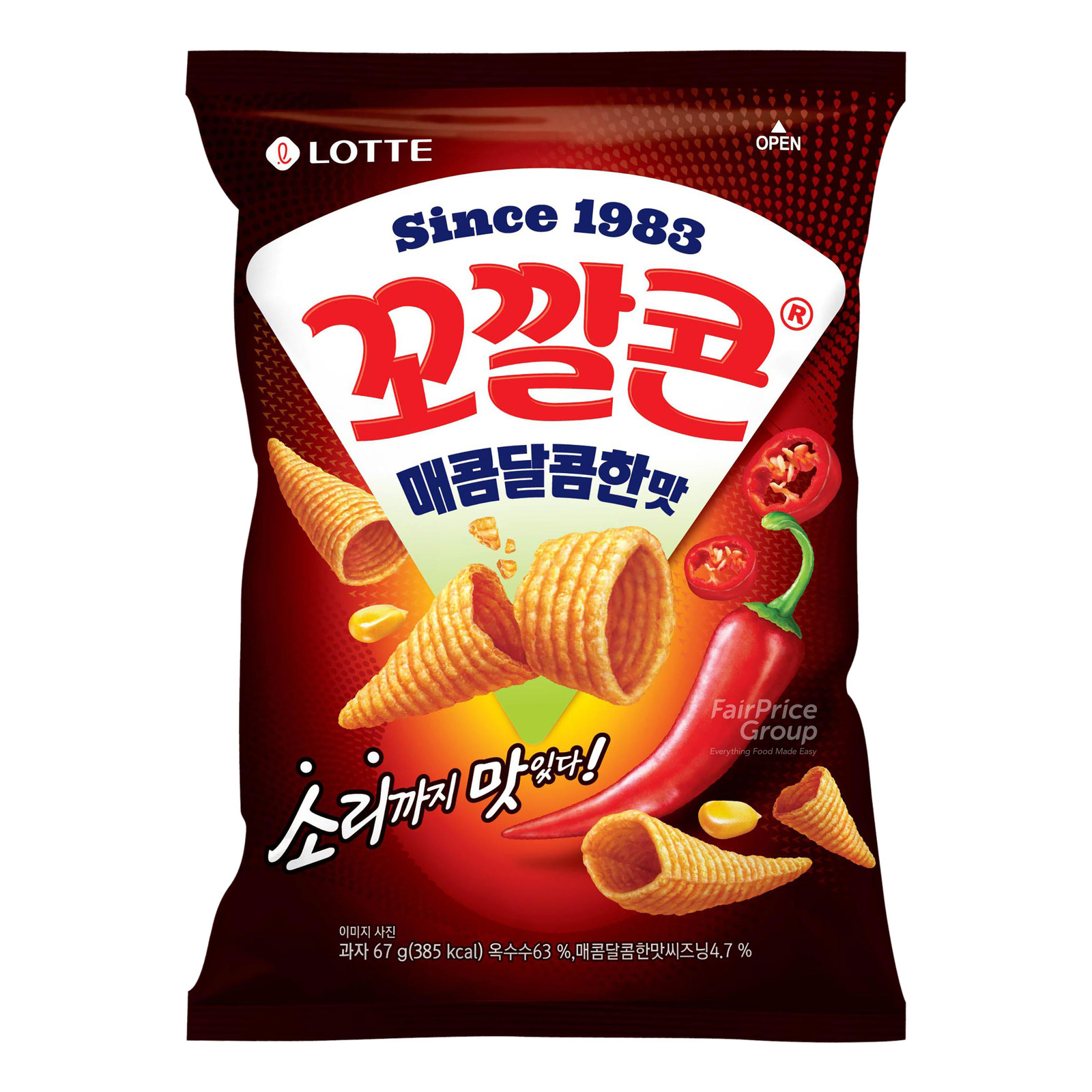 Lotte Corn Chips - Sweet & Spicy | NTUC FairPrice