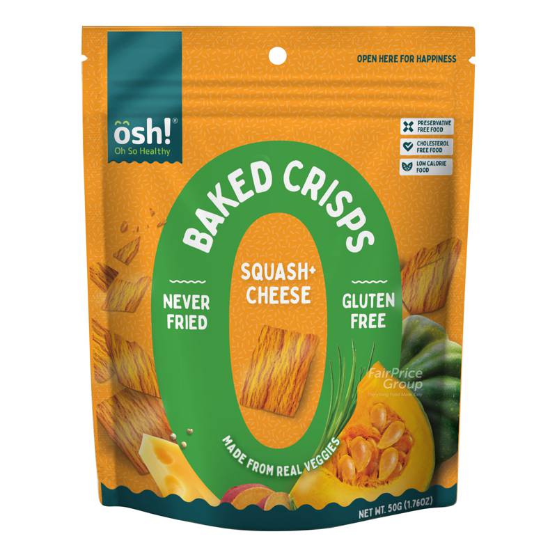 Oh So Healthy Baked Crisps - Squash Cheese | NTUC FairPrice