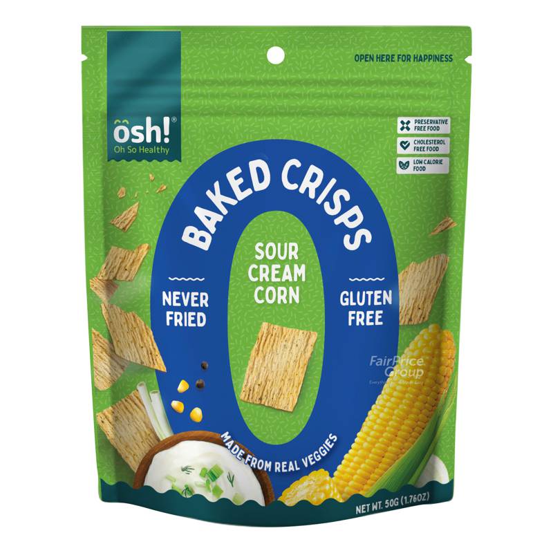 Oh So Healthy Baked Crisps - Sour Cream Corn | NTUC FairPrice