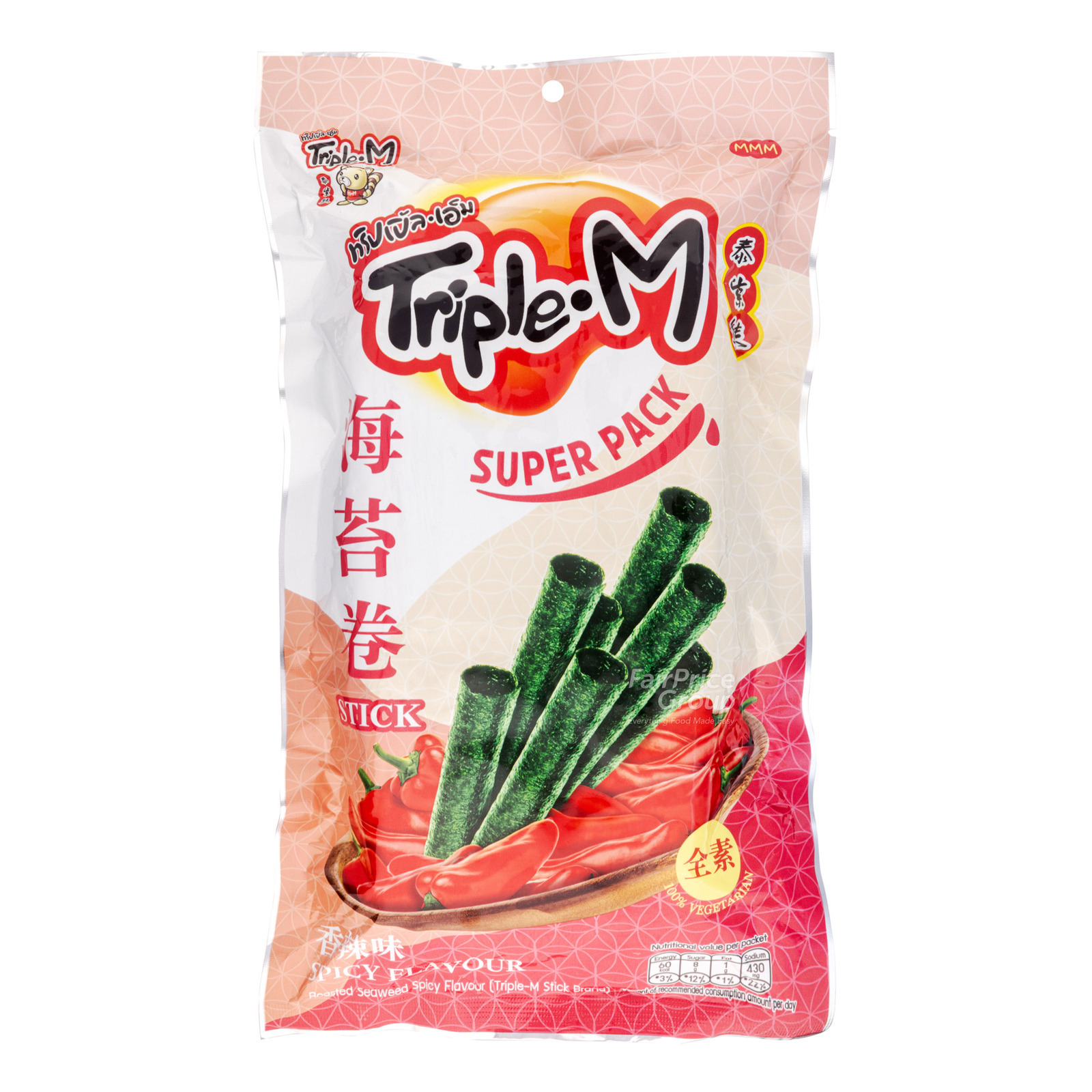 Triple-M Super Pack Seaweed Stick - Spicy | NTUC FairPrice