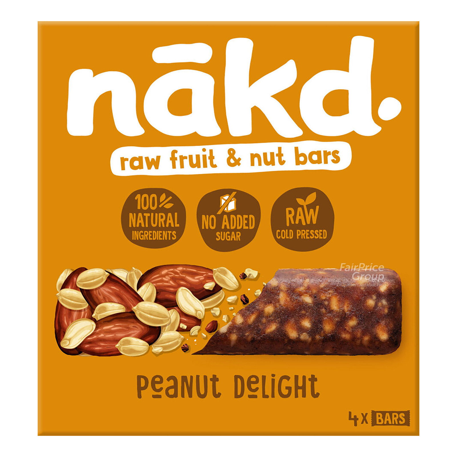 Naked Raw Fruit & Nut Bars - Peanut Delight | NTUC FairPrice