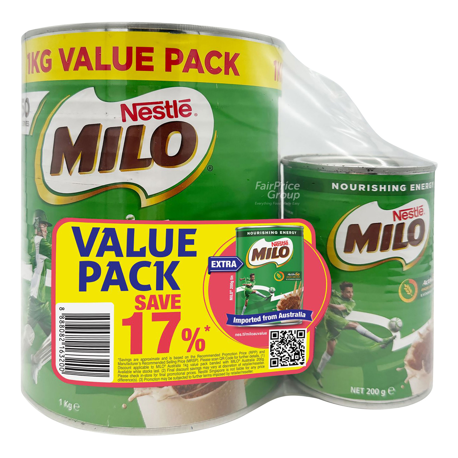Milo Chocolate Malt Drink Powder with Milk - Australian Recipe | NTUC ...