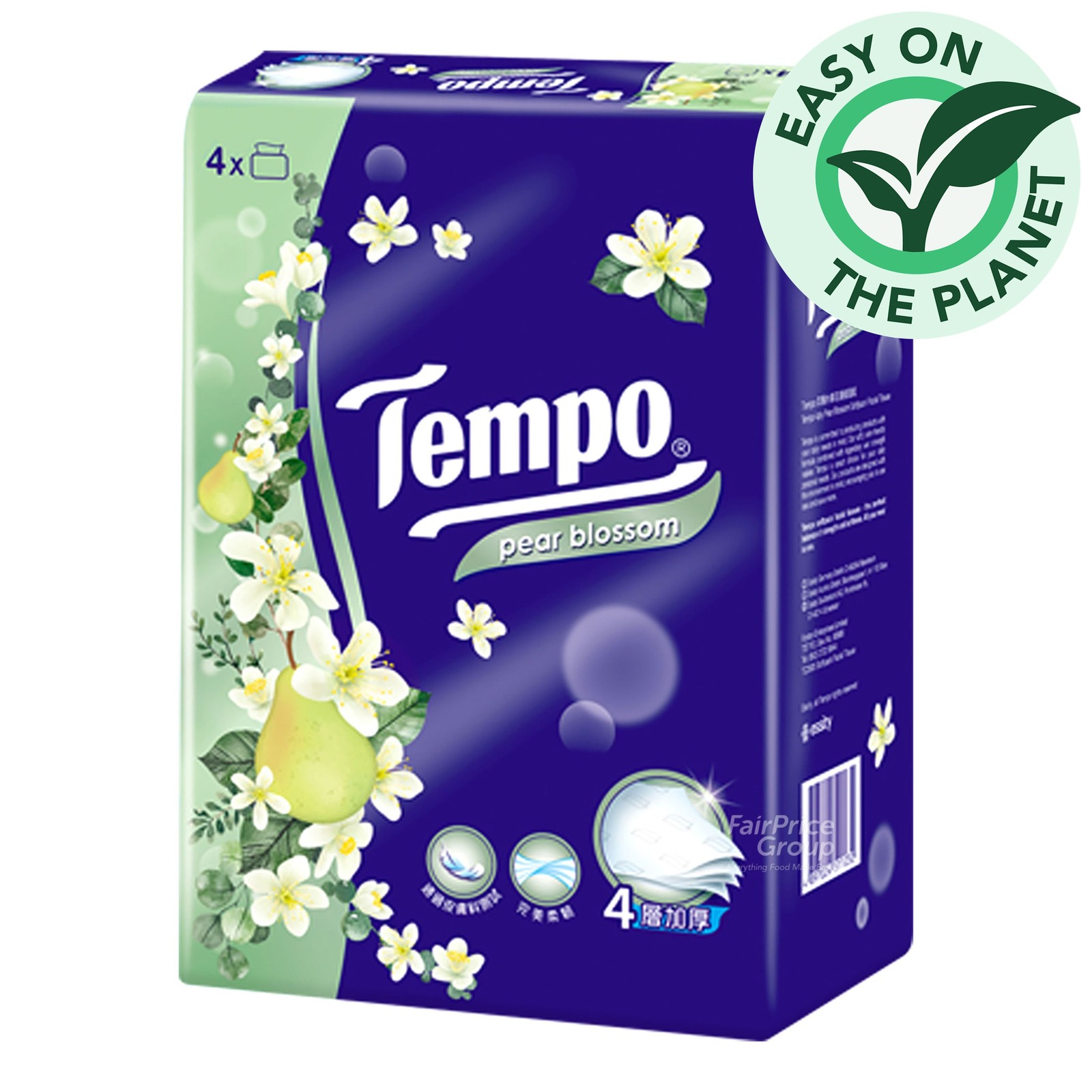 Tempo 4ply Soft Pack Facial Tissue - Pear Blossom | NTUC FairPrice