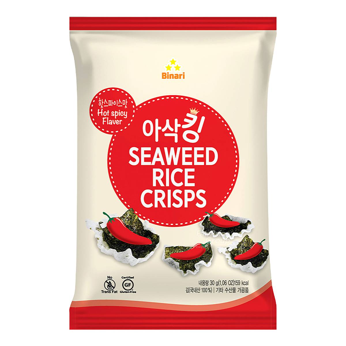 Binari Seaweed Rice Crisps - Hot & Spicy | NTUC FairPrice