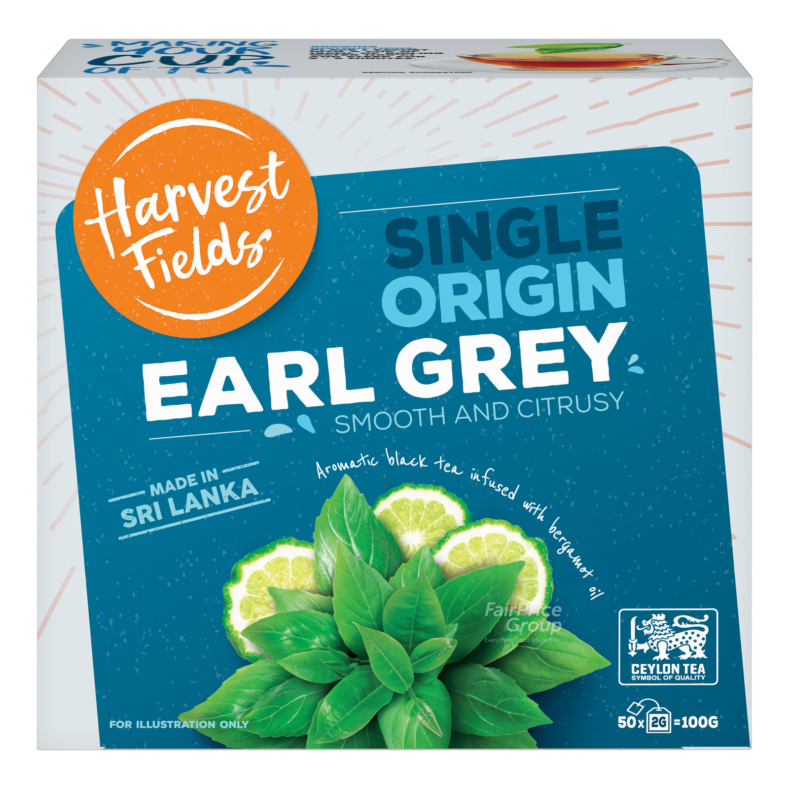Harvest Fields Single Origin Tea Bags - Earl Grey | NTUC FairPrice