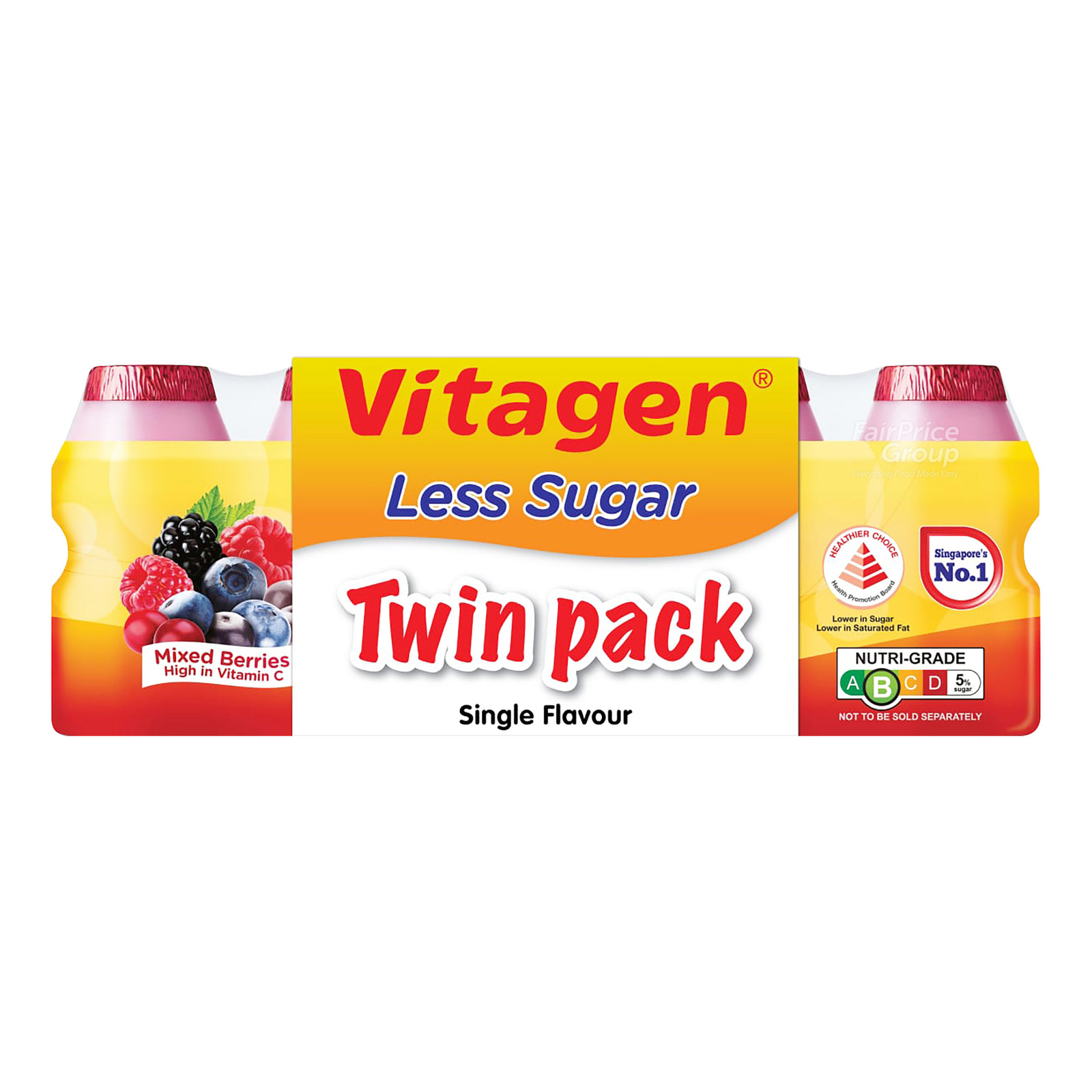 Vitagen Cultured Milk - Less Sugar (Mixed Berries) | NTUC FairPrice