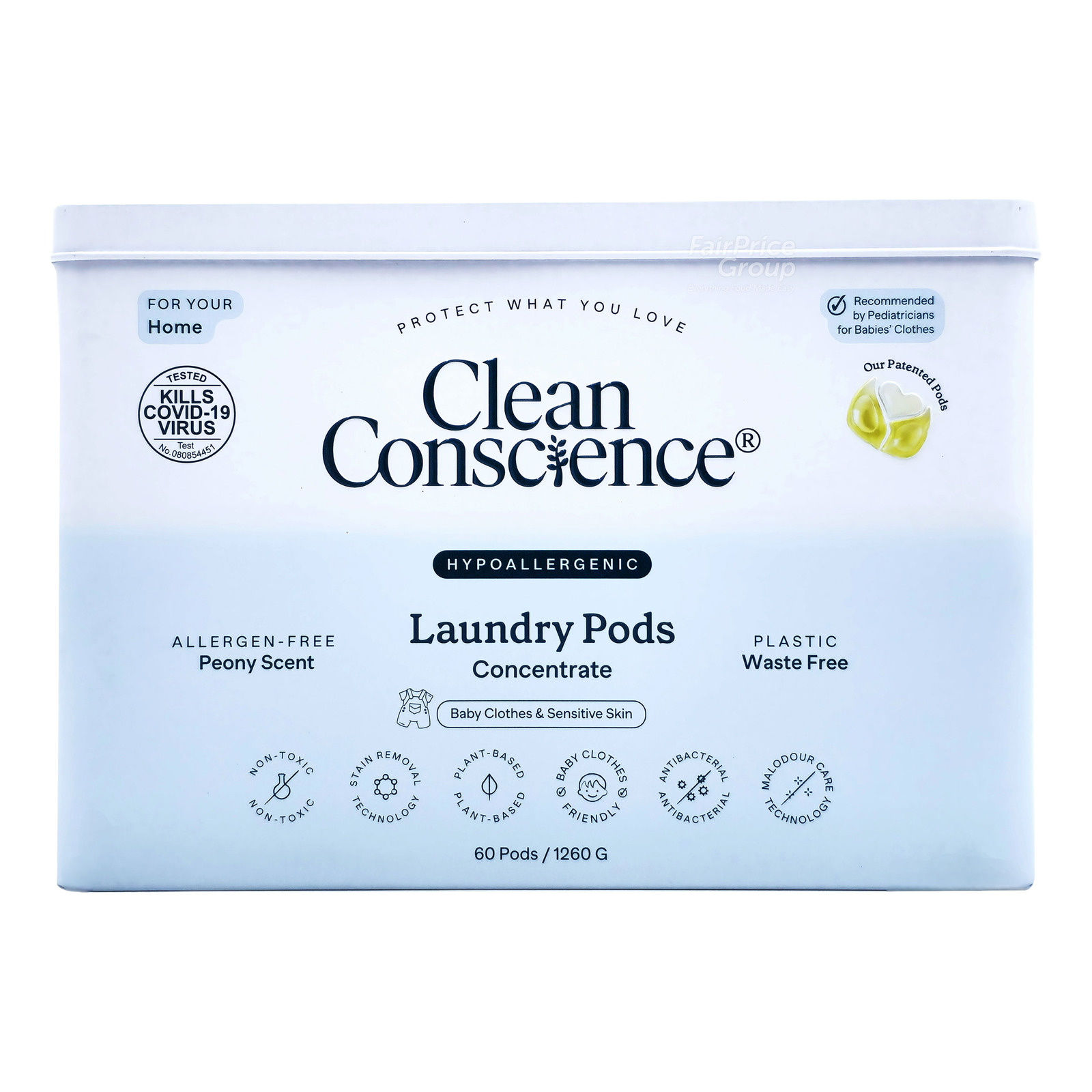 Clean Conscience Laundry Pods Hypoallergenic Tincan - Peony Scent ...