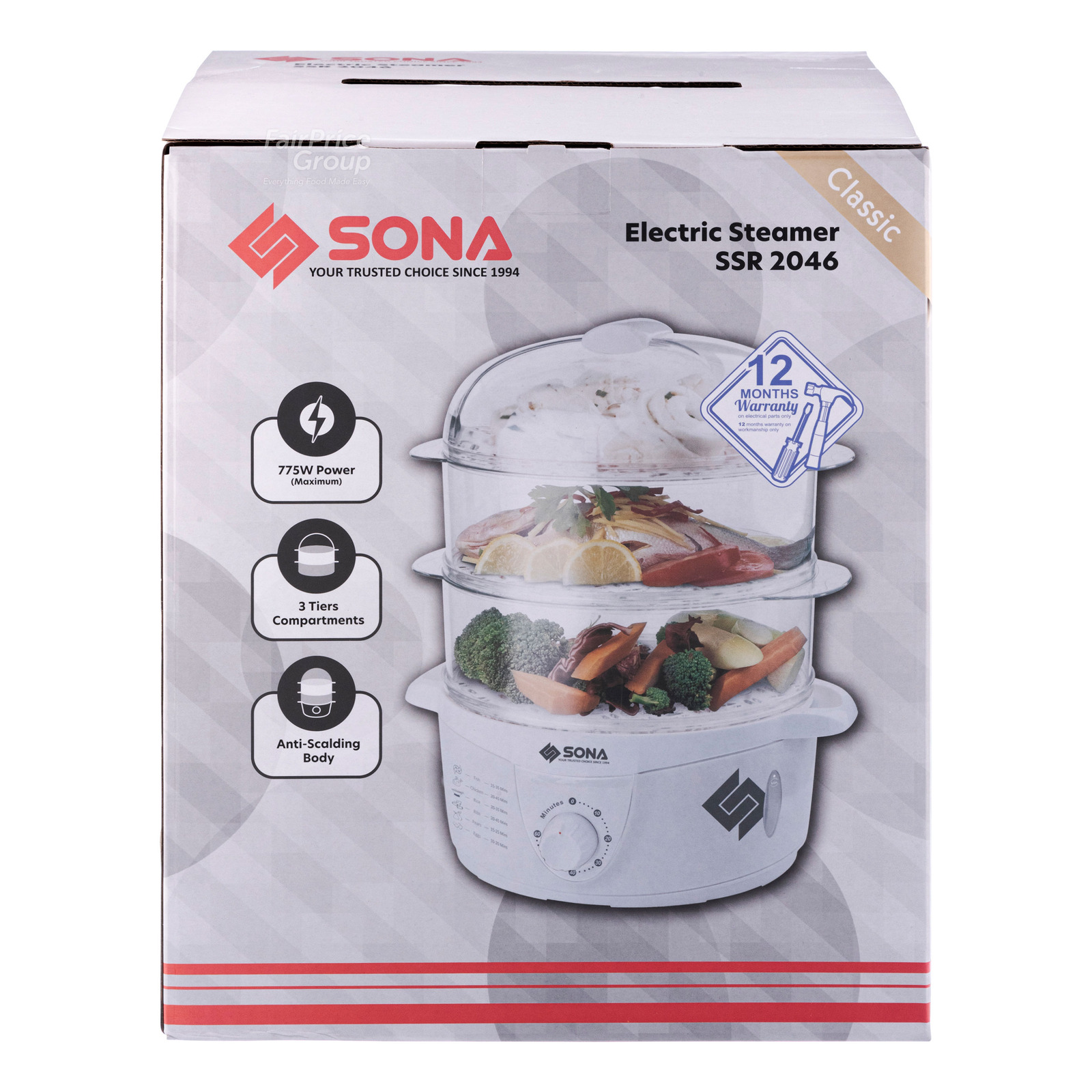 Sona Electric Steamer - (SSR 2046) | NTUC FairPrice
