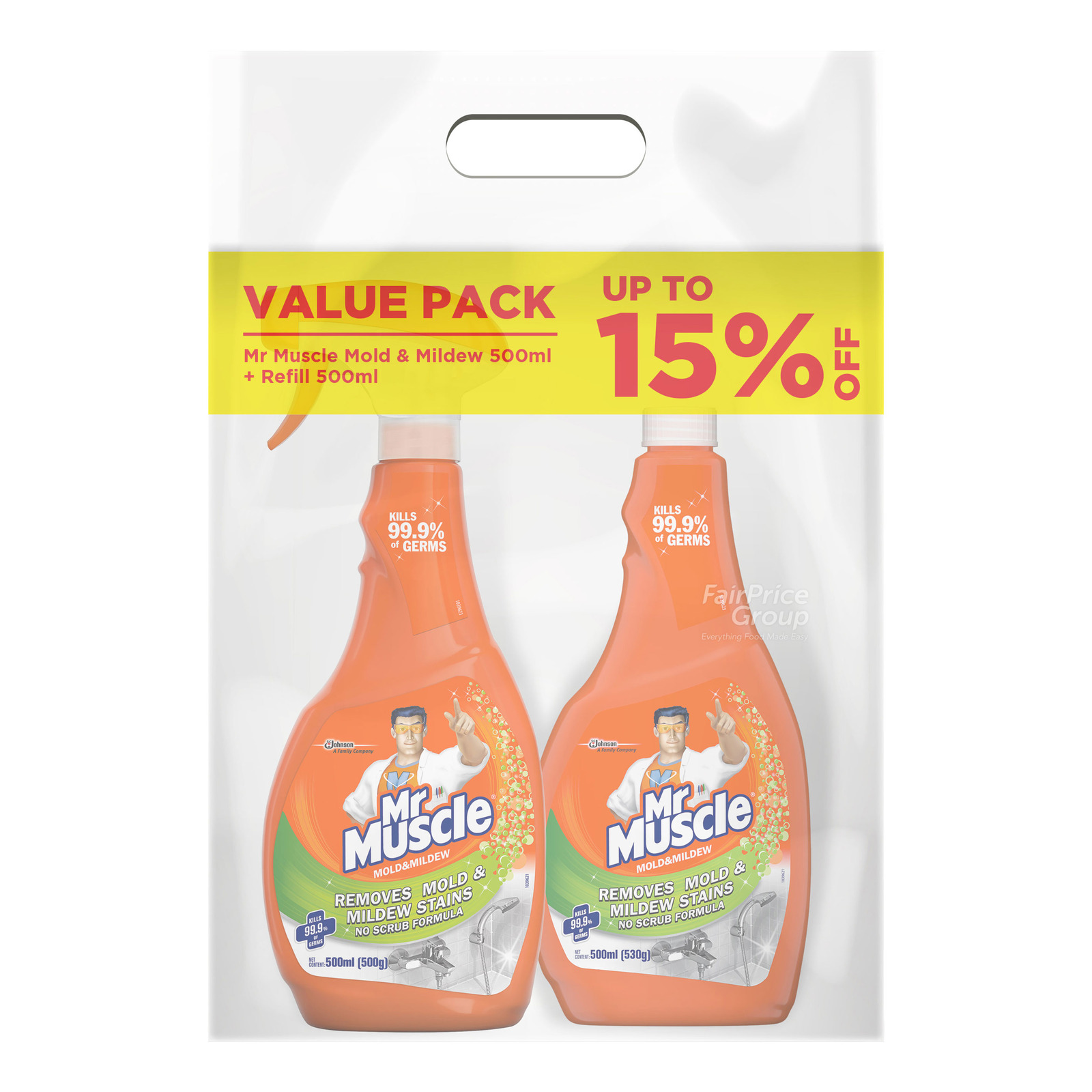 Mr Muscle Mould and Mildew - Regular + Refill | NTUC FairPrice