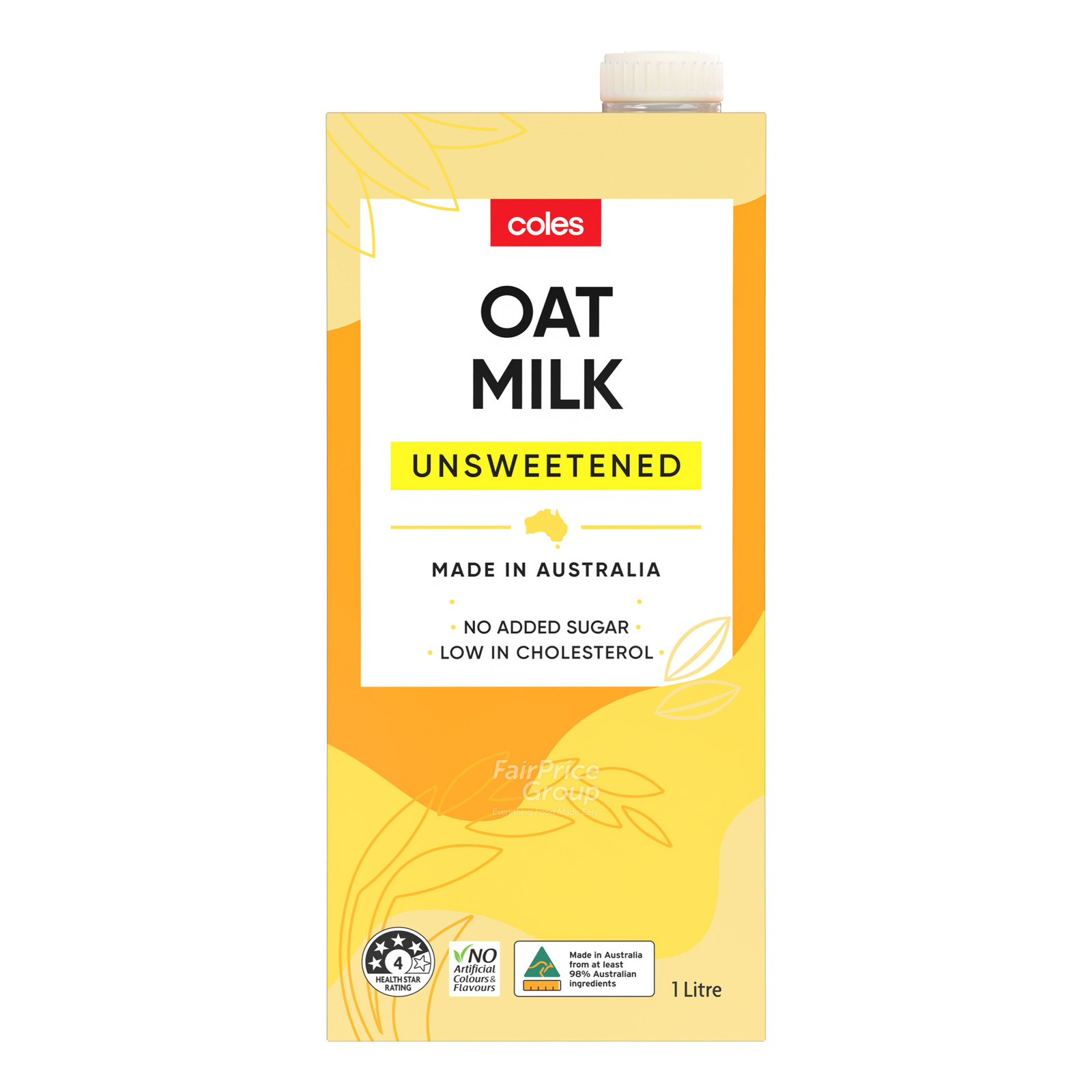 Coles Oat Milk - Unsweetened | NTUC FairPrice
