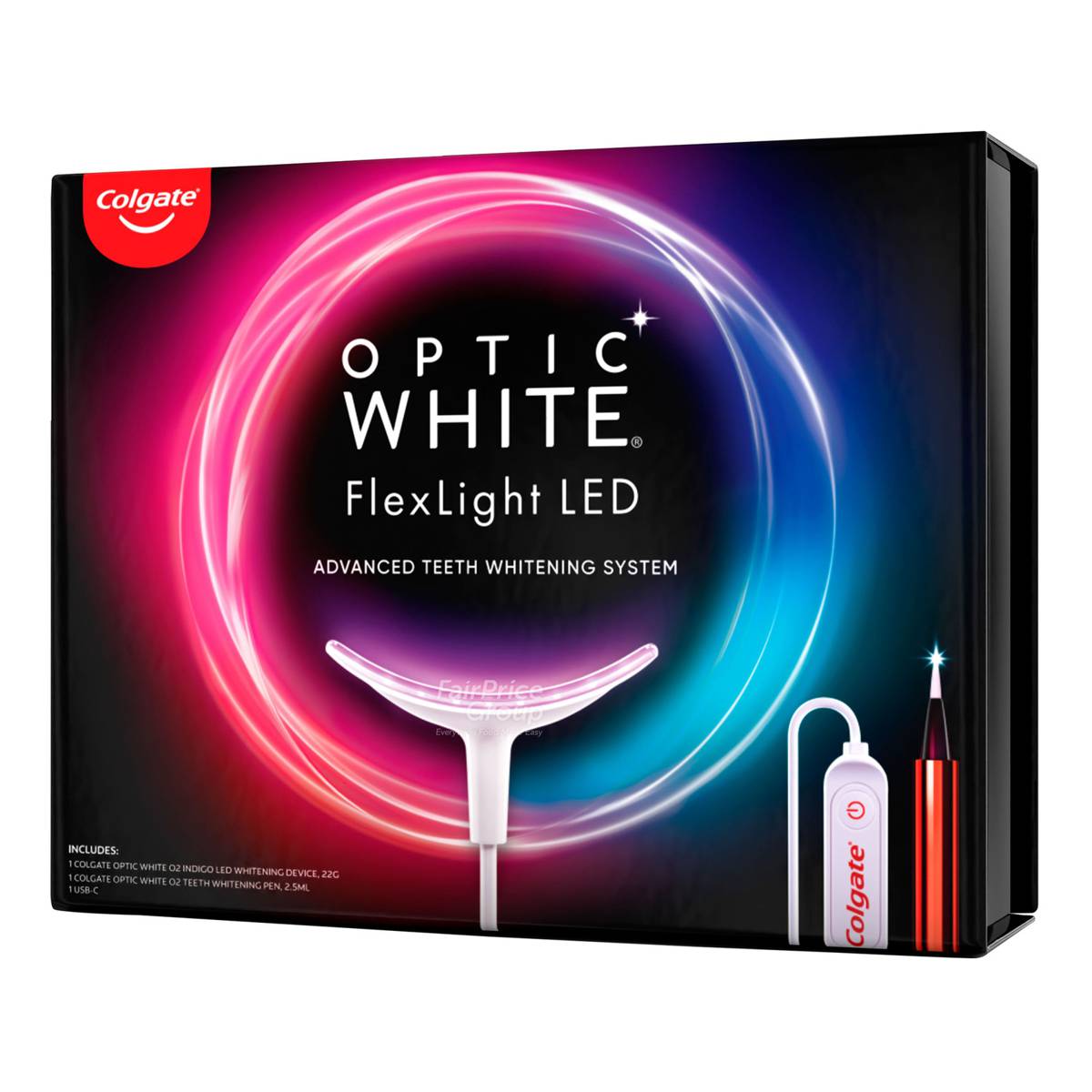 Colgate Optic White Flexlight Led Advanced Teeth Whitening Kit | NTUC ...