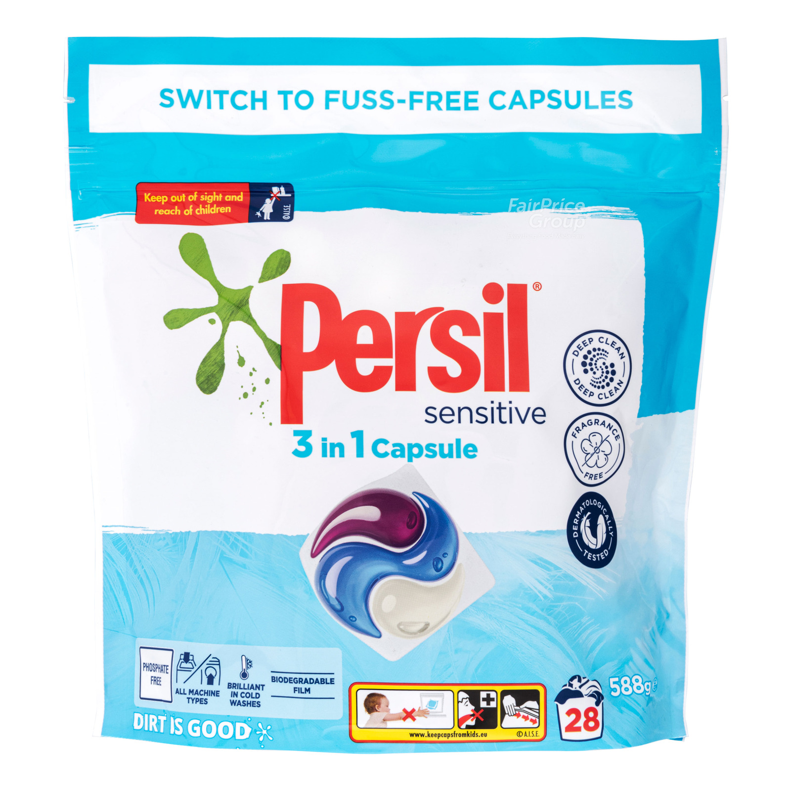 Persil 3 in1 Laundry Capsules - Sensitive | NTUC FairPrice