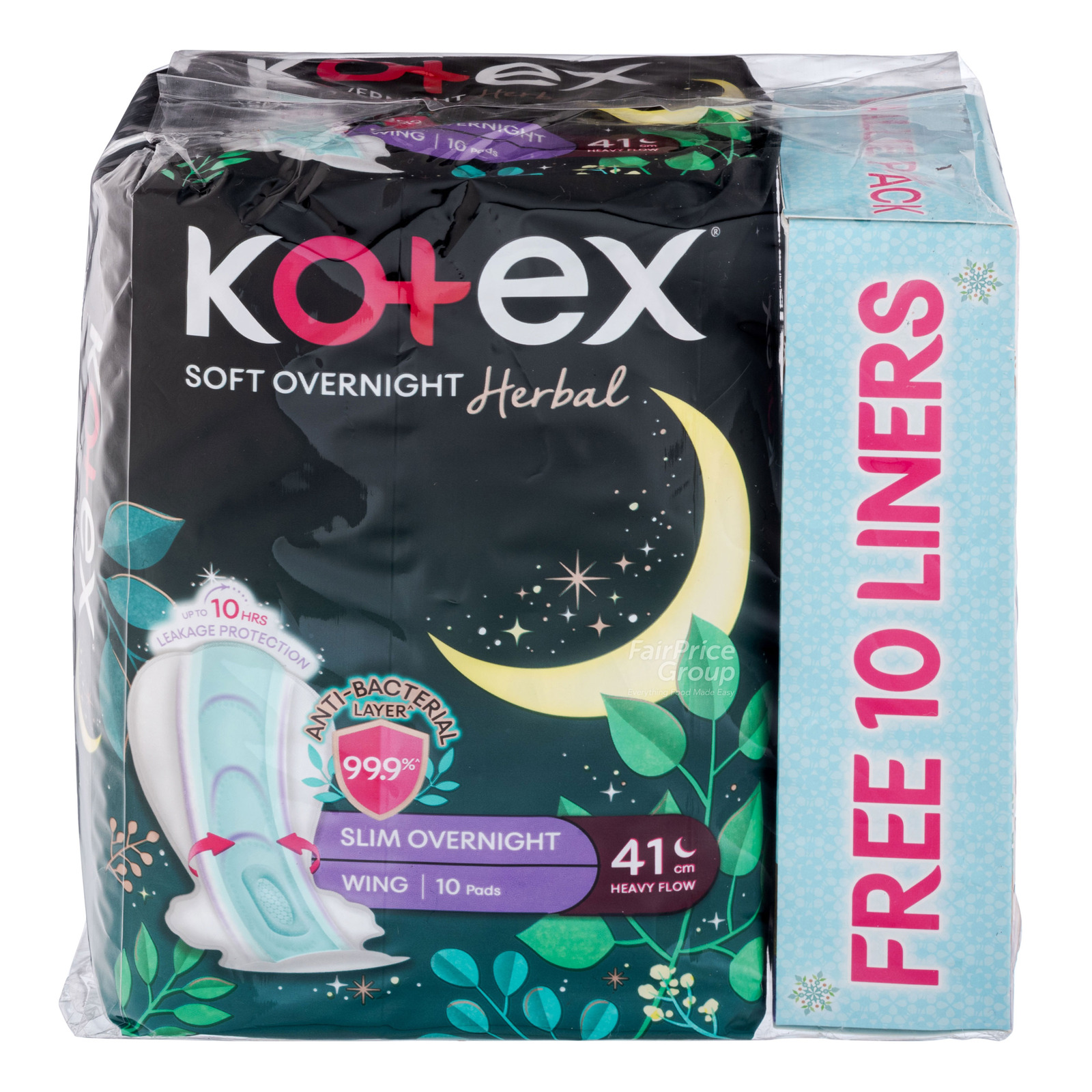 Kotex Soft Herbal Slim Overnight Wing Pads - Heavy(41cm)+Free Liner ...