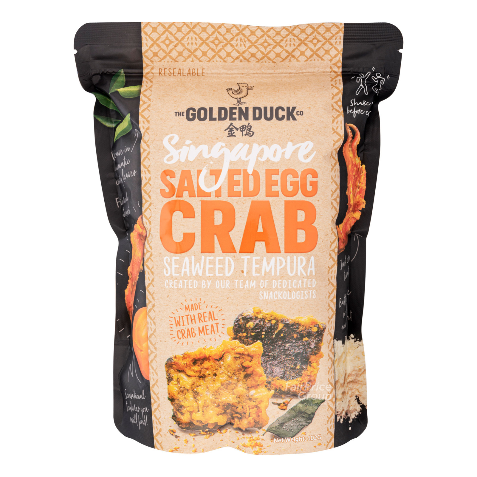 The Golden Duck Co. Gourmet Seaweed Tempura - Salted Egg Crab | NTUC ...