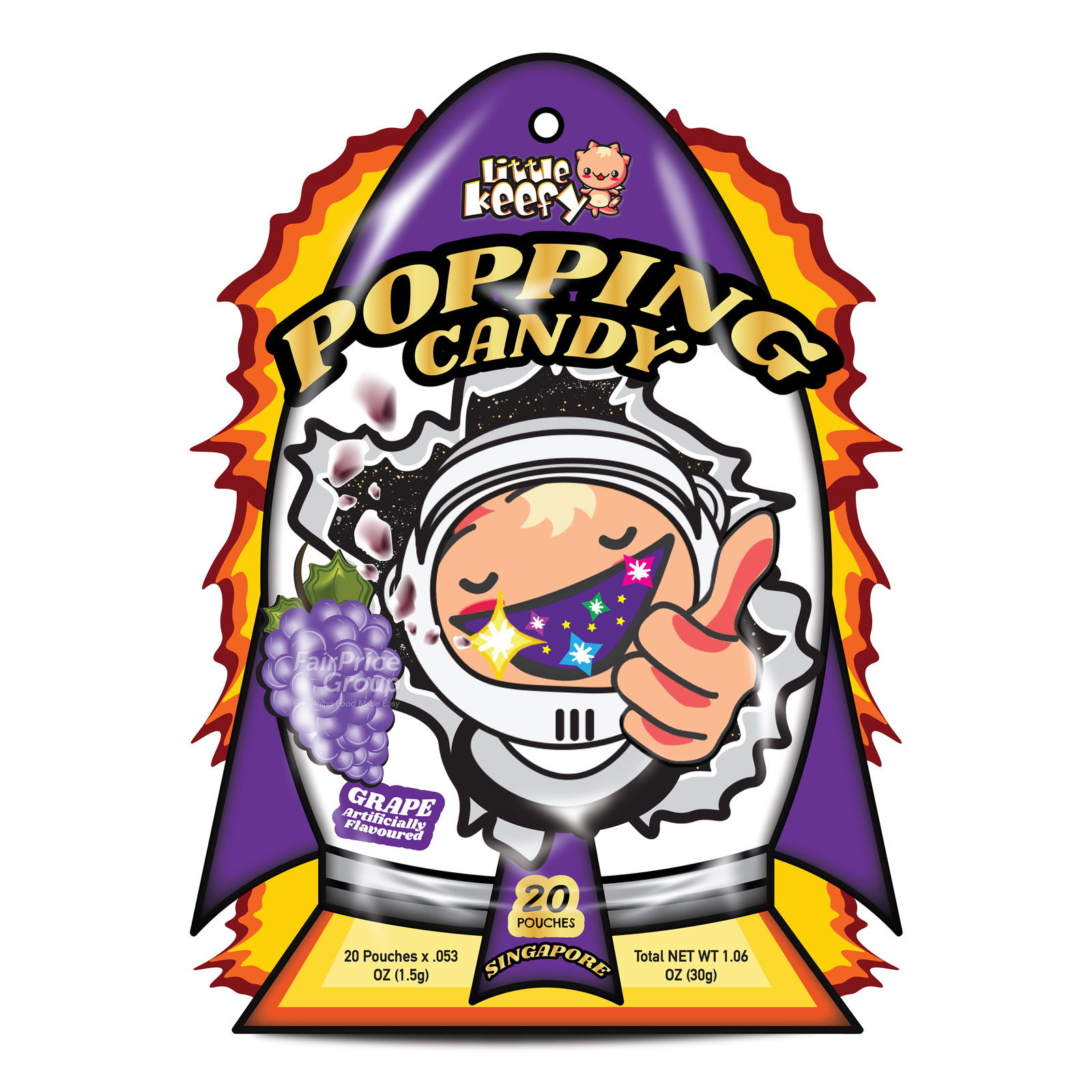 Little Keefy Popping Candy - Grape | NTUC FairPrice