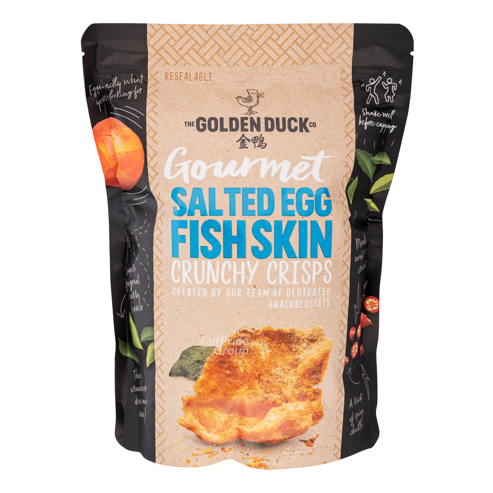 The Golden Duck Co. Gourmet Crunchy Crisps - Salted Egg FishSkin | NTUC ...