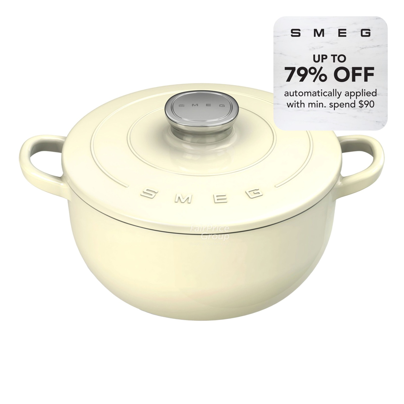 SMEG Cast Iron Casserole | NTUC FairPrice