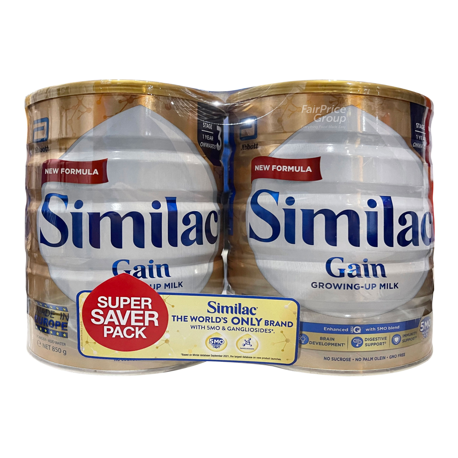 Abbott Similac Gain 5MO Growing-up Milk - Stage 3 (Twin Pack) | NTUC ...