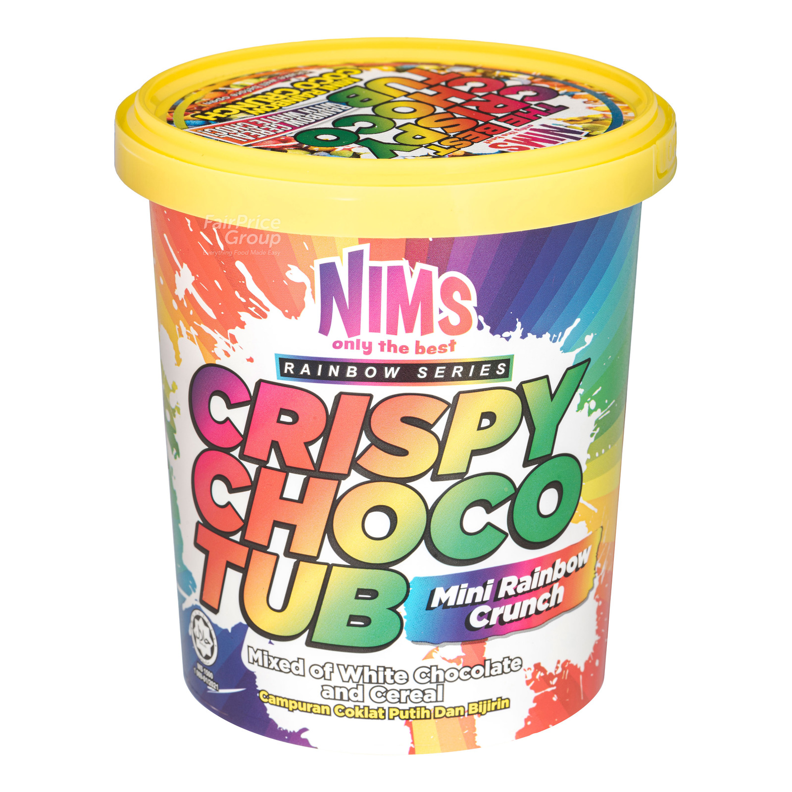 Nims Crispy Choco Tub - Mini Rainbow Crunch with White Choco | NTUC ...