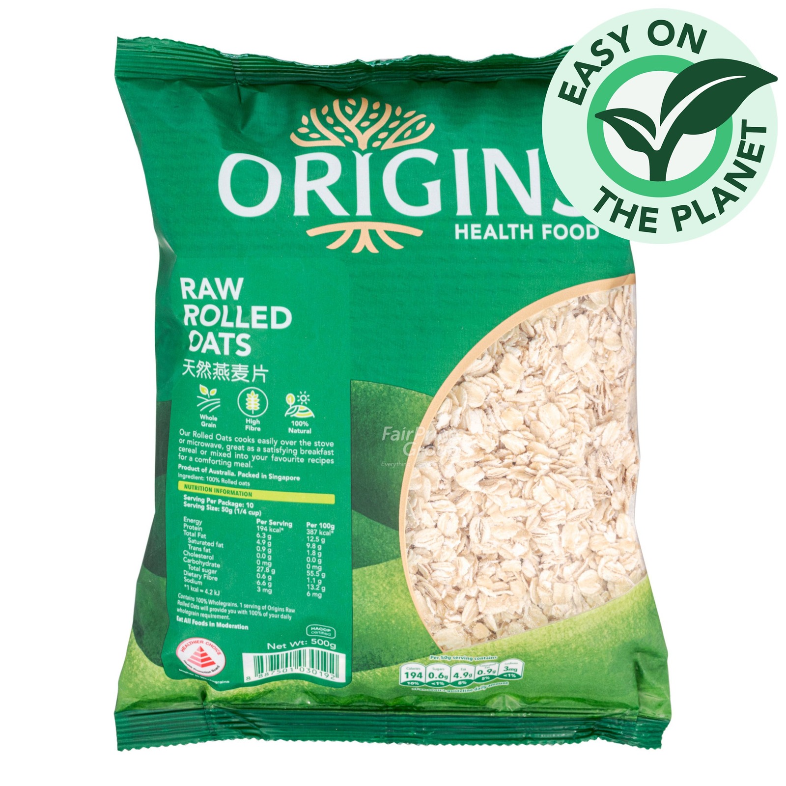 Origins Healthfood Raw Rolled Oats | NTUC FairPrice
