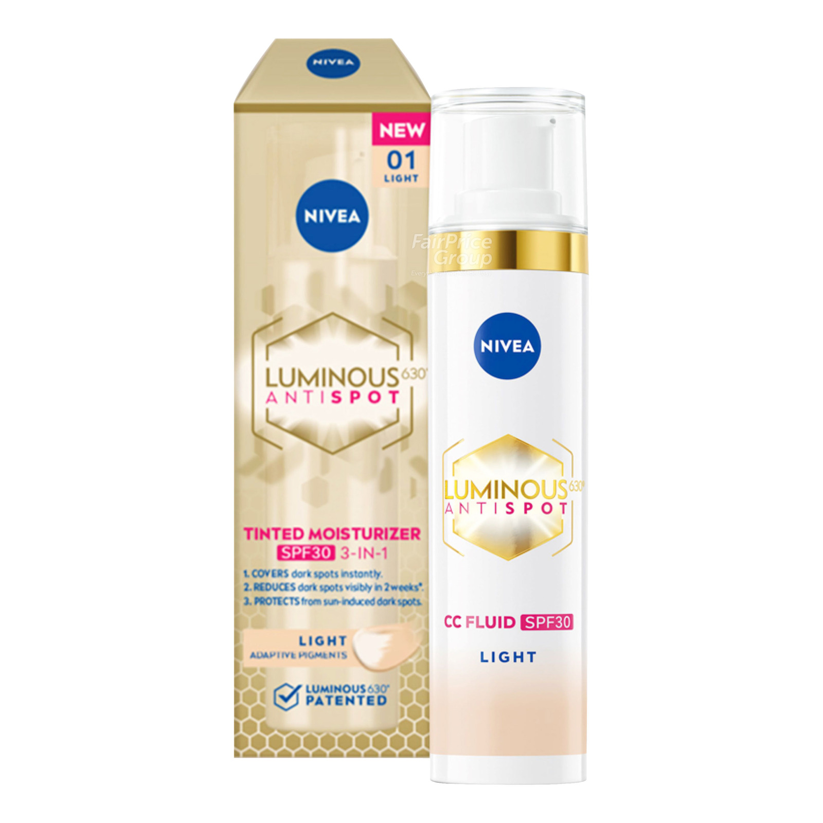 Nivea Luminous 630 Anti Dark-Spot - Tinted Fluid (SPF20) | NTUC FairPrice