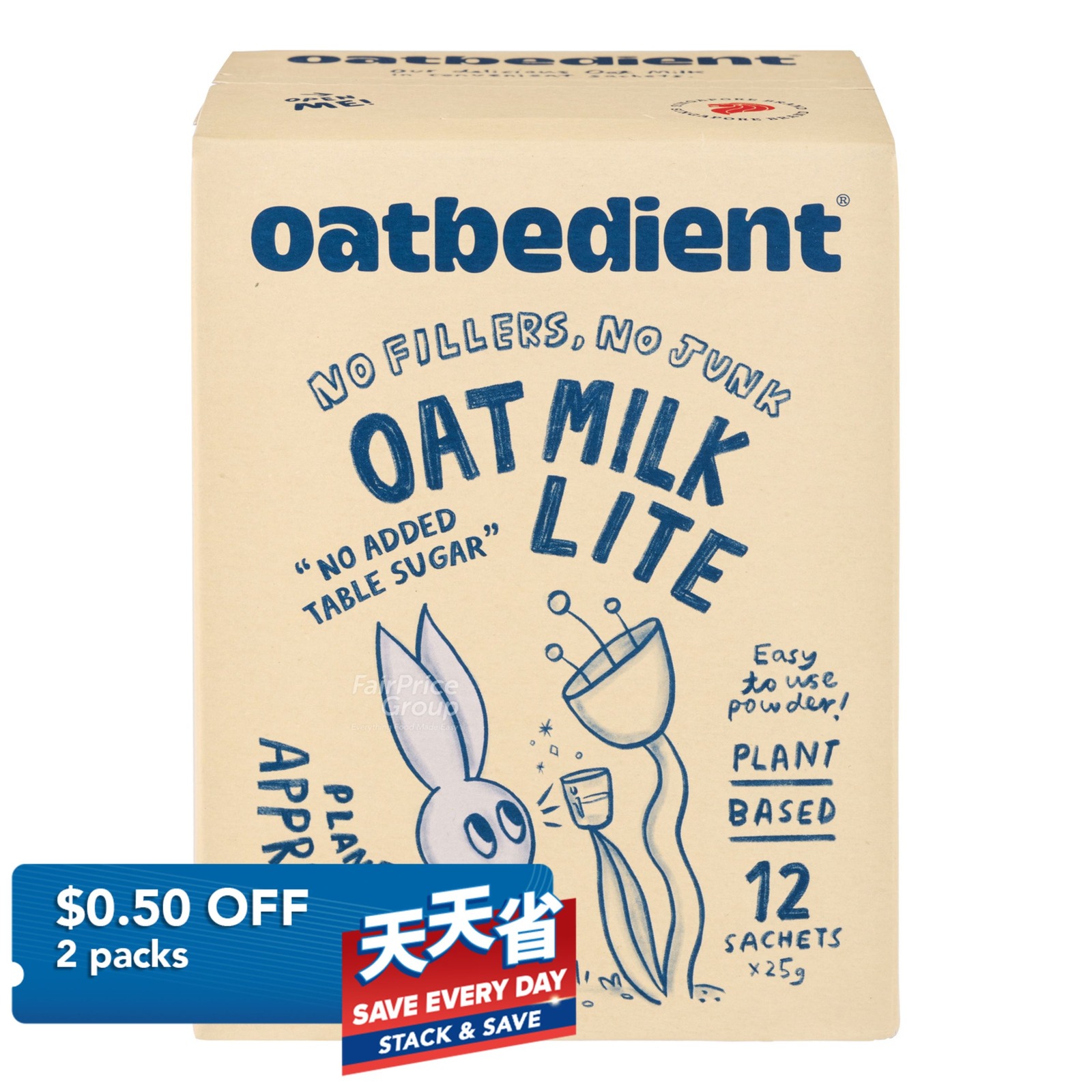 Oatbedient Oat Milk - Lite | NTUC FairPrice