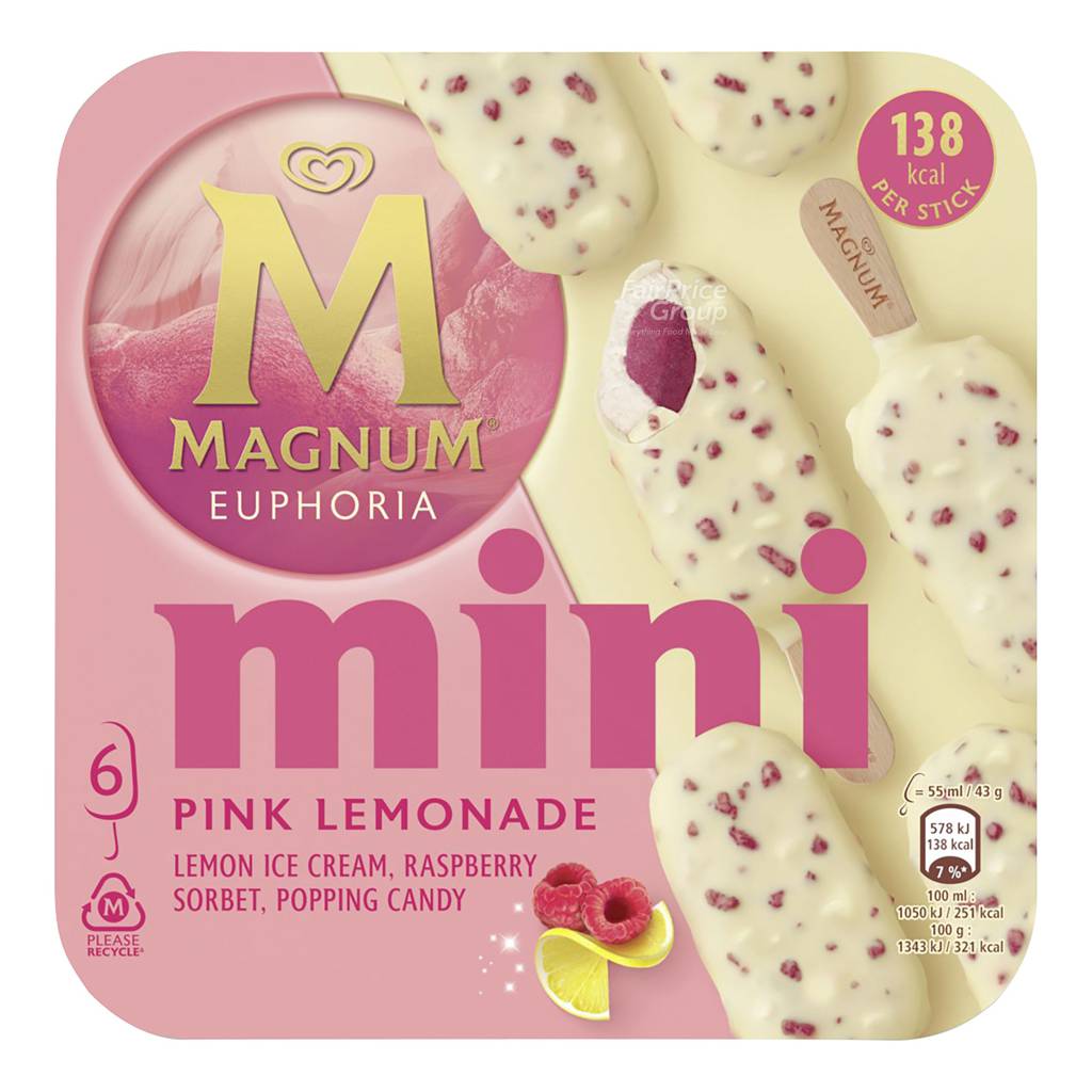 Magnum Mini Ice Cream - Euphoria Pink Lemonade | NTUC FairPrice