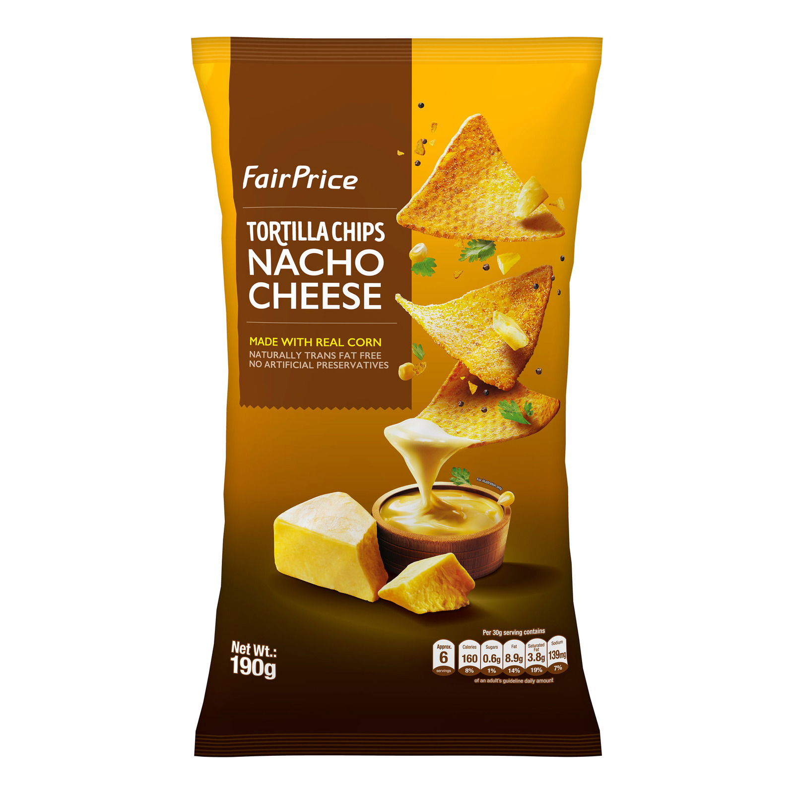 Fairprice Tortilla Chips - Nacho Cheese | NTUC FairPrice