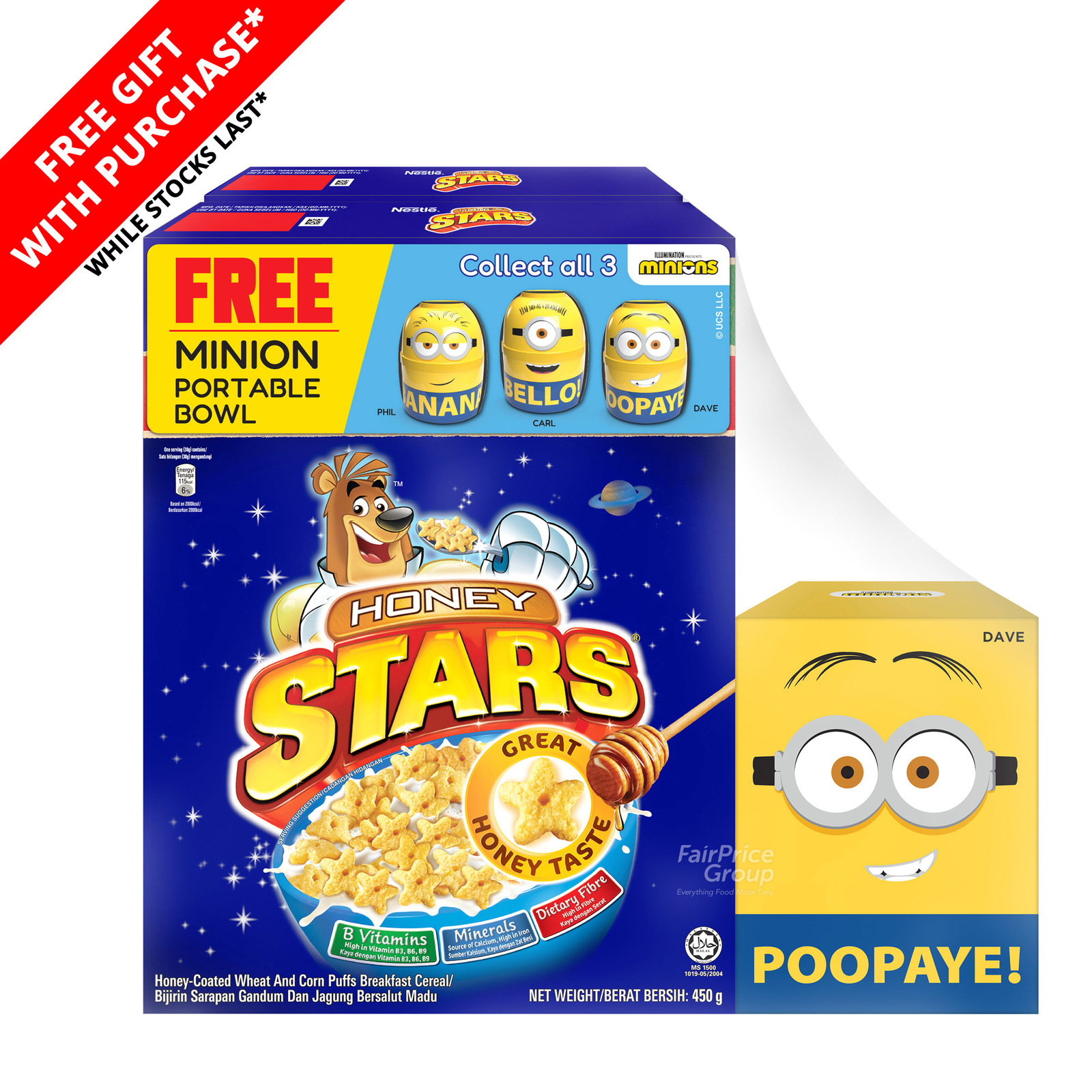 Nestle Cereal - Honey Stars Econo Pack with Premium | NTUC FairPrice