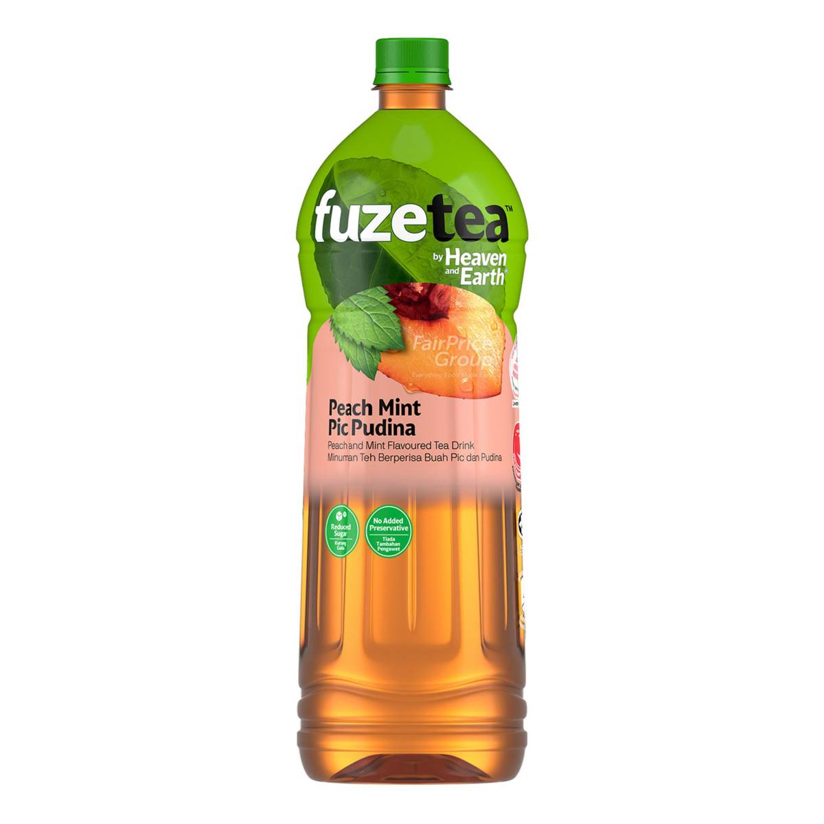 Fuze Tea Flavoured Tea Bottle Drink - Peach Mint | NTUC FairPrice