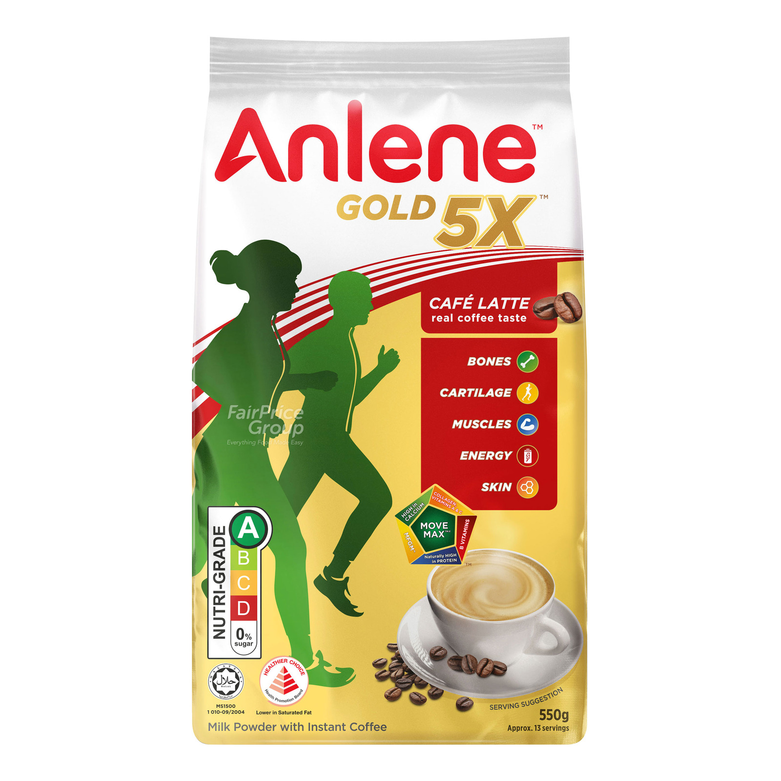 Anlene Gold 5X Adult Milk Powder - Cafe Latte | NTUC FairPrice