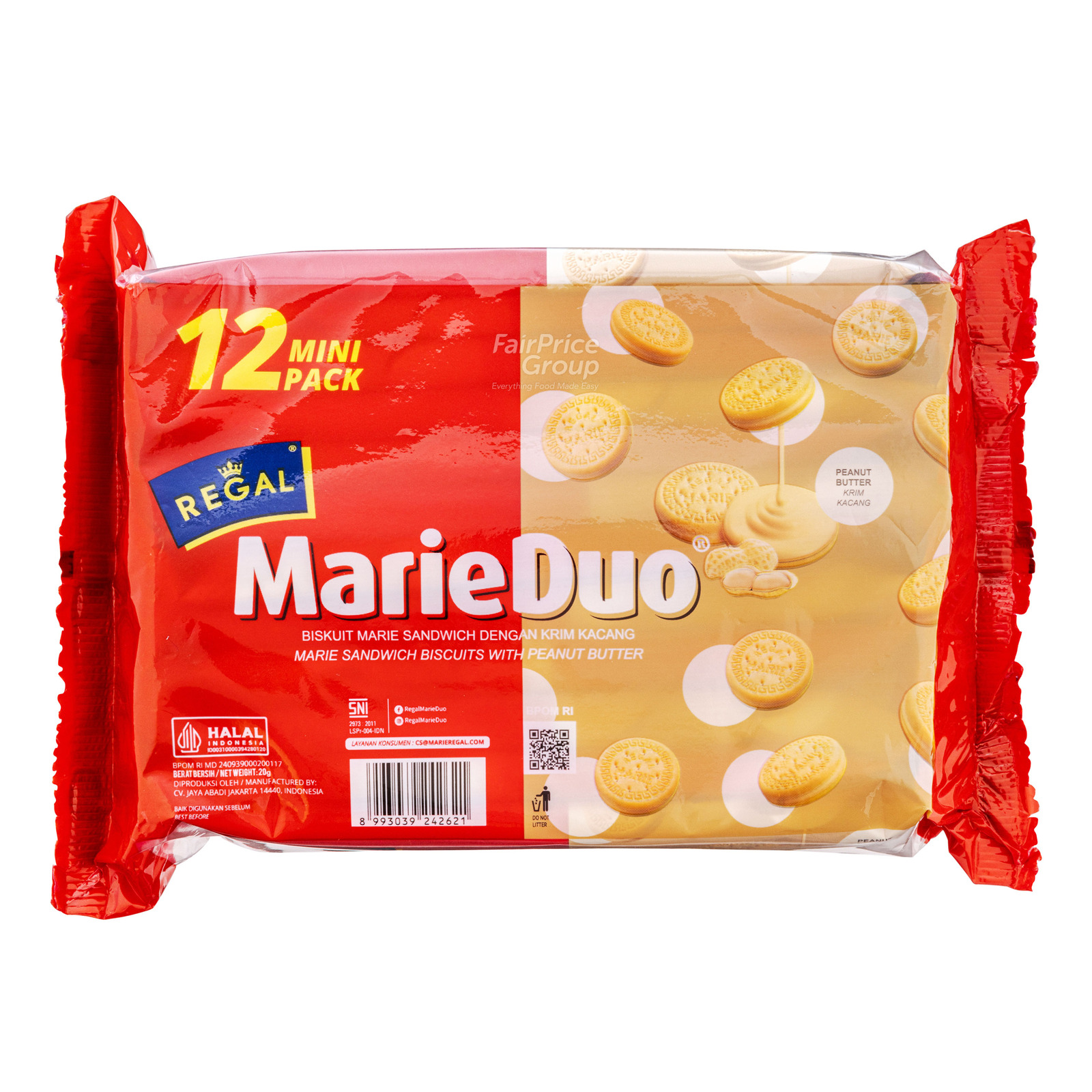 Regal Marie Duo Sandwich Biscuits - Peanut Butter | NTUC FairPrice