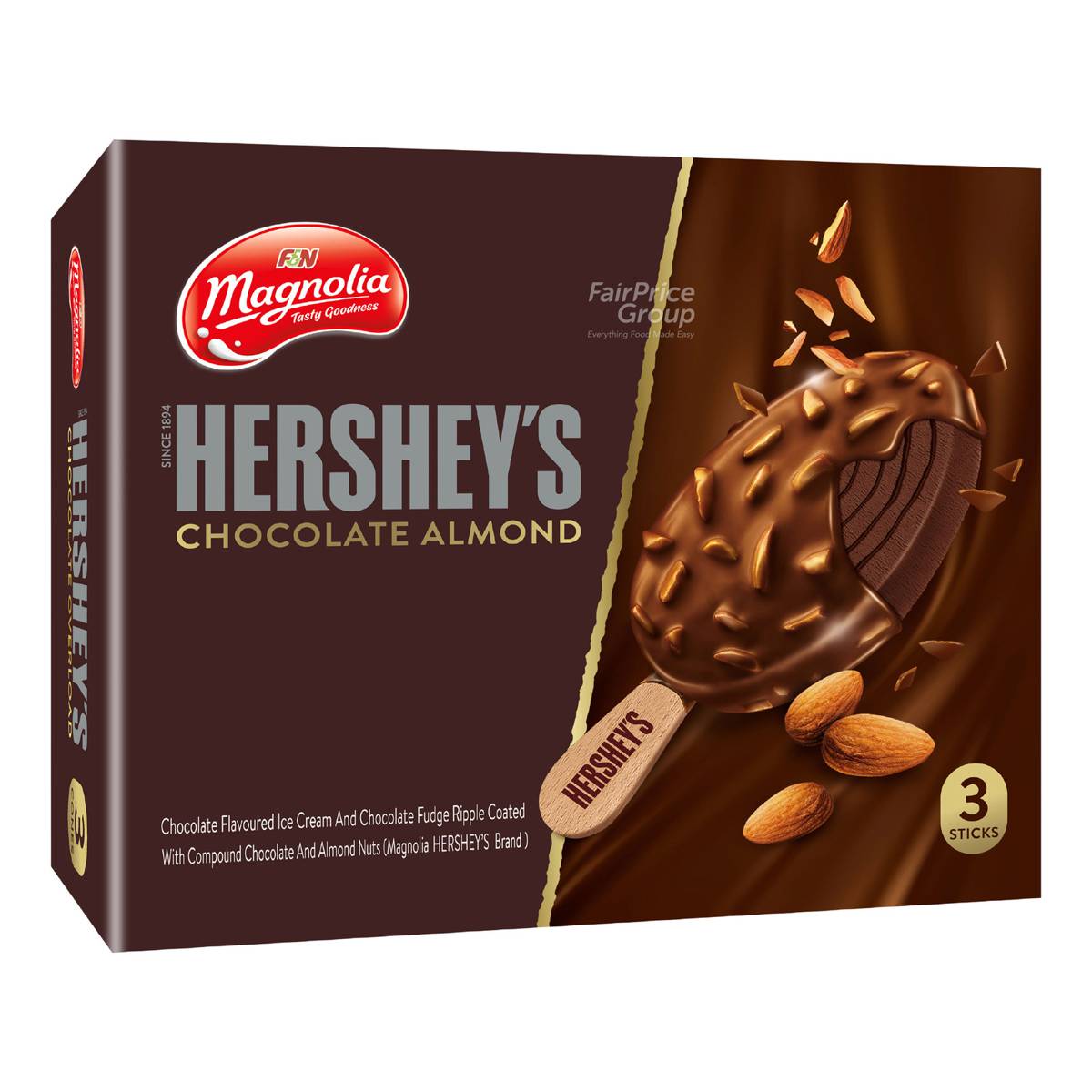 Magnolia Ice Cream Stick - Hershey's Chocolate Almond | NTUC FairPrice