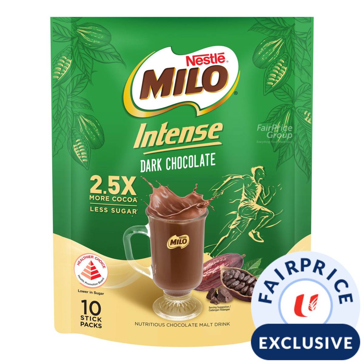 Milo Intense 3 in 1 Instant Malt - Dark Chocolate | NTUC FairPrice